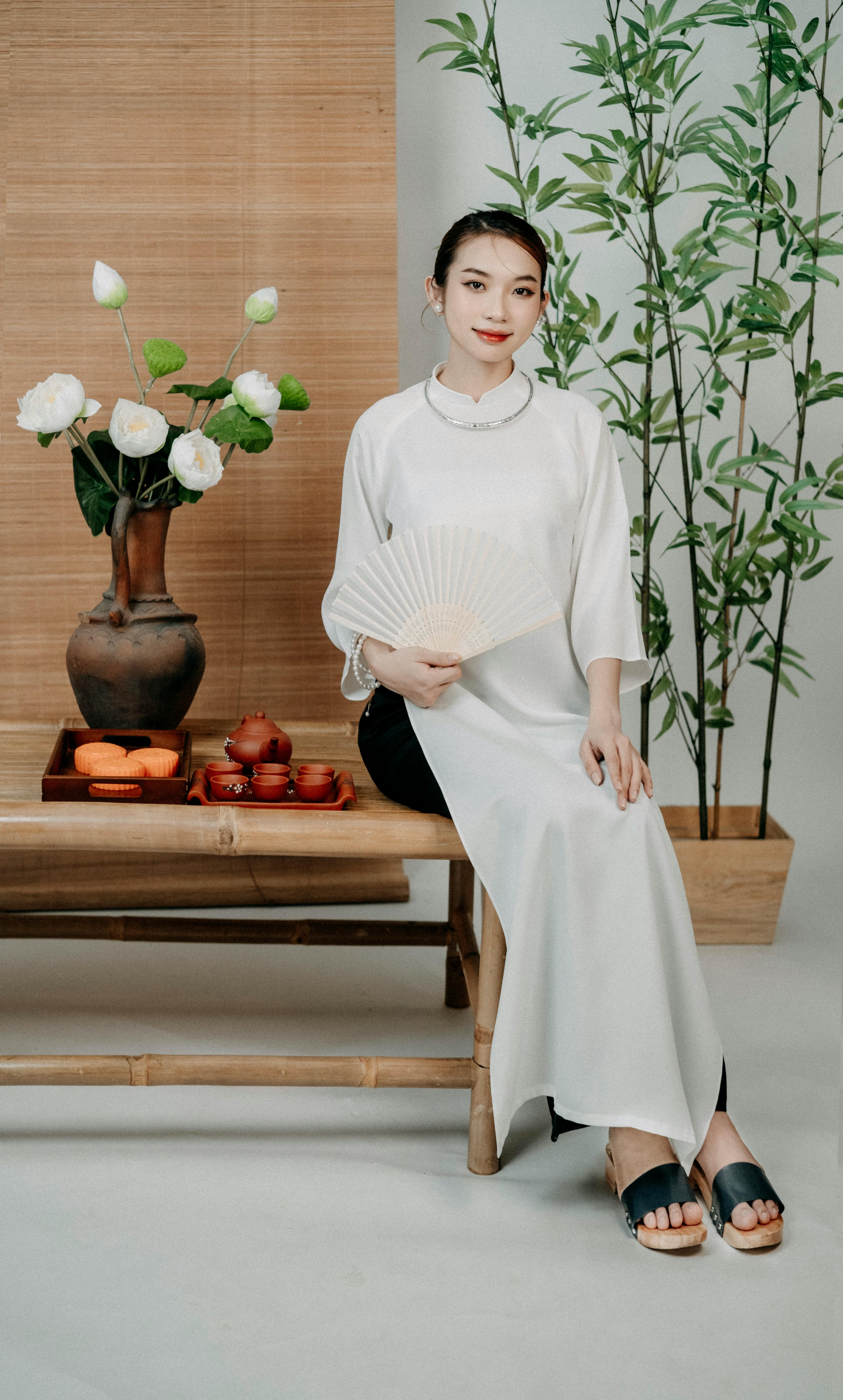 Woman in White, Traditional Clothing · Free Stock Photo