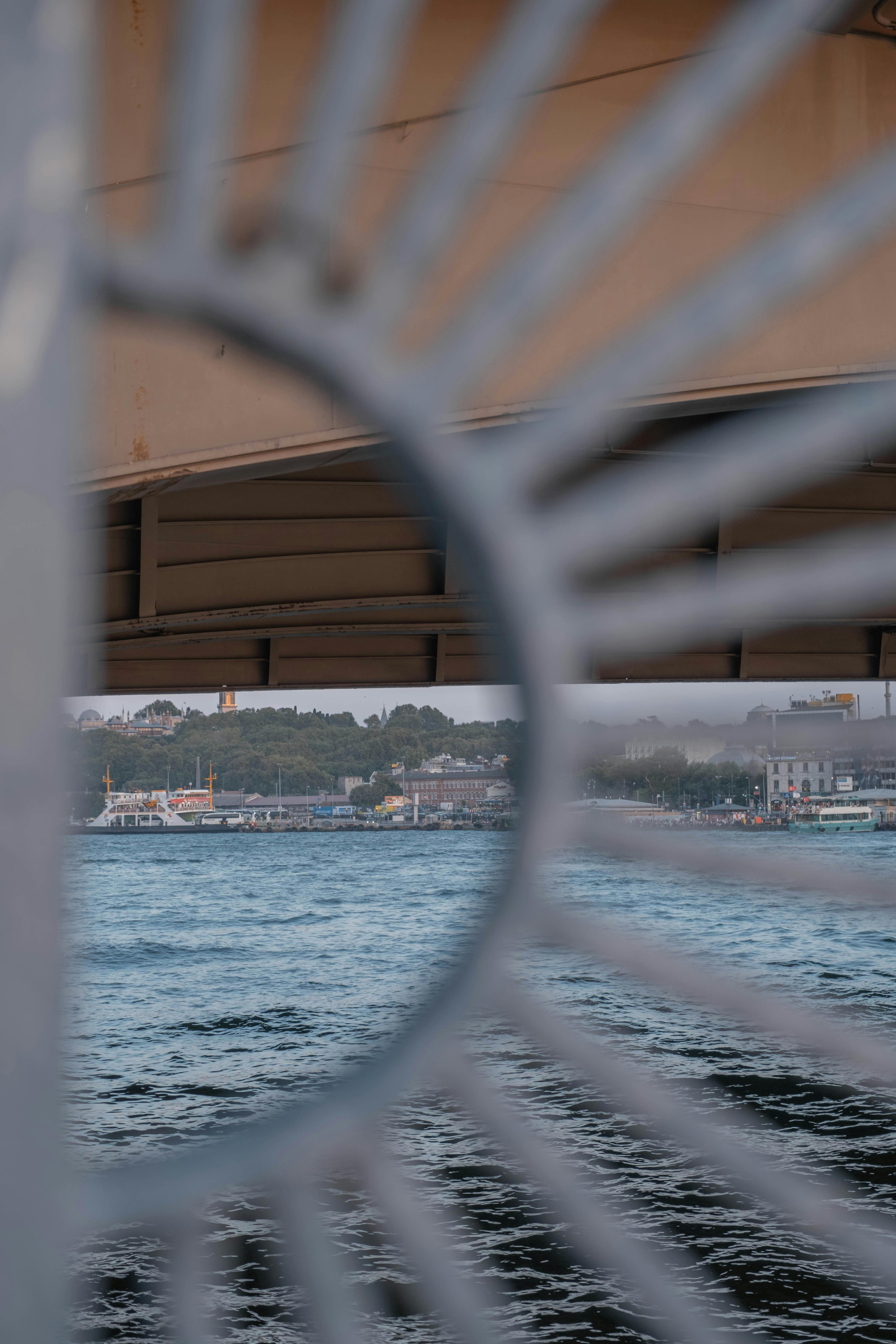 Sea Coast of Istanbul behind Fence Bars · Free Stock Photo