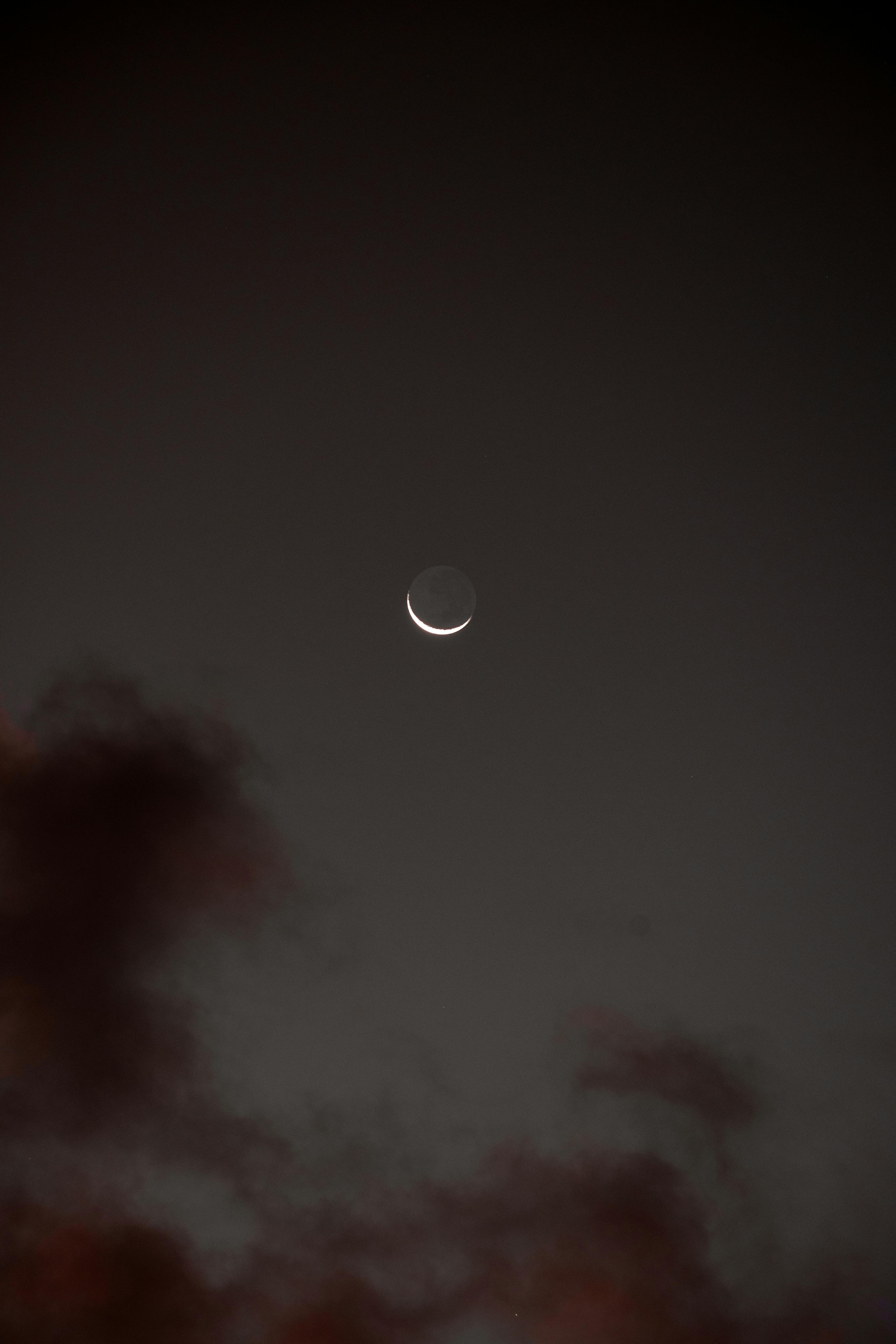 Crescent over Tower Wall · Free Stock Photo