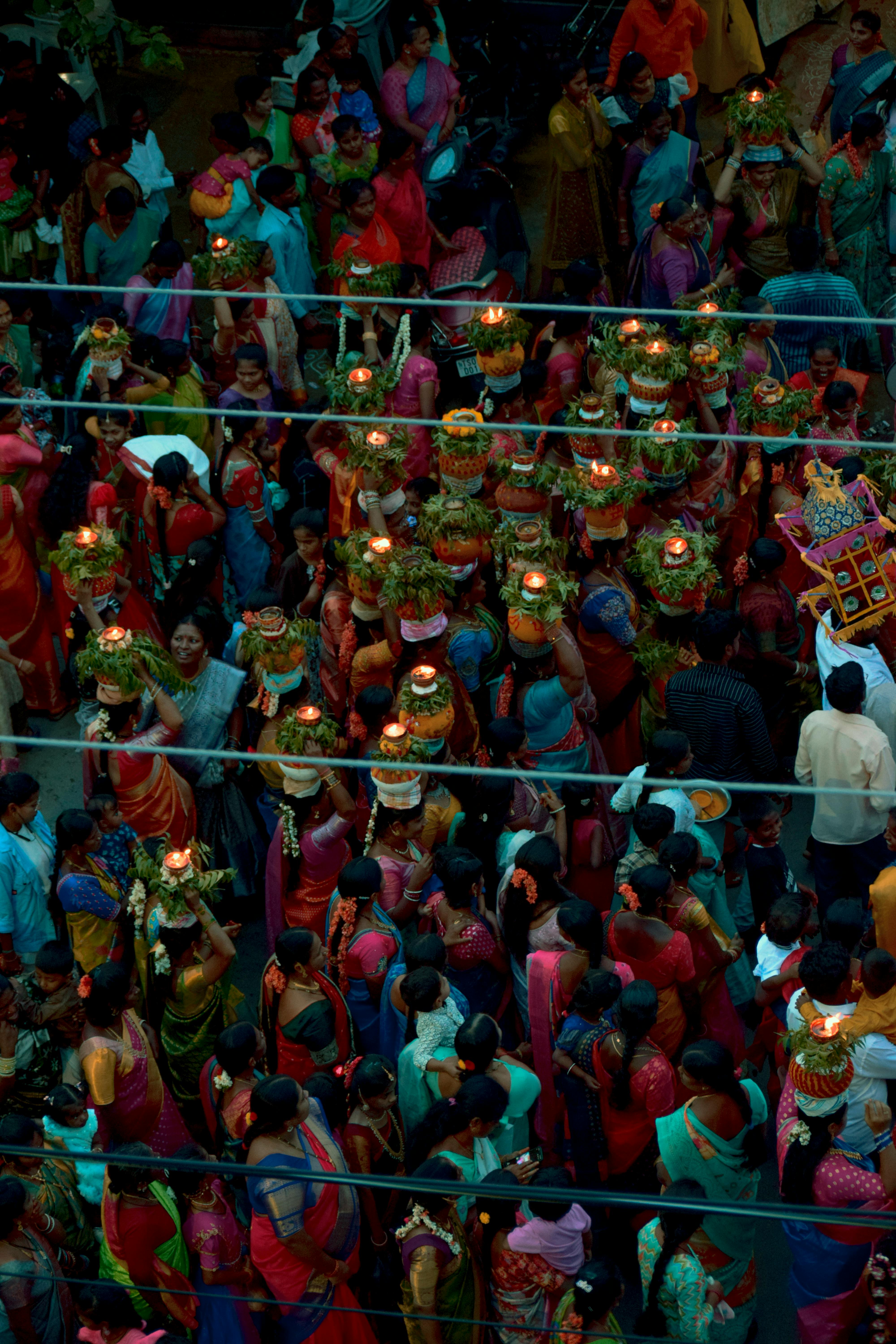 People in Ritual Gathering on Street · Free Stock Photo