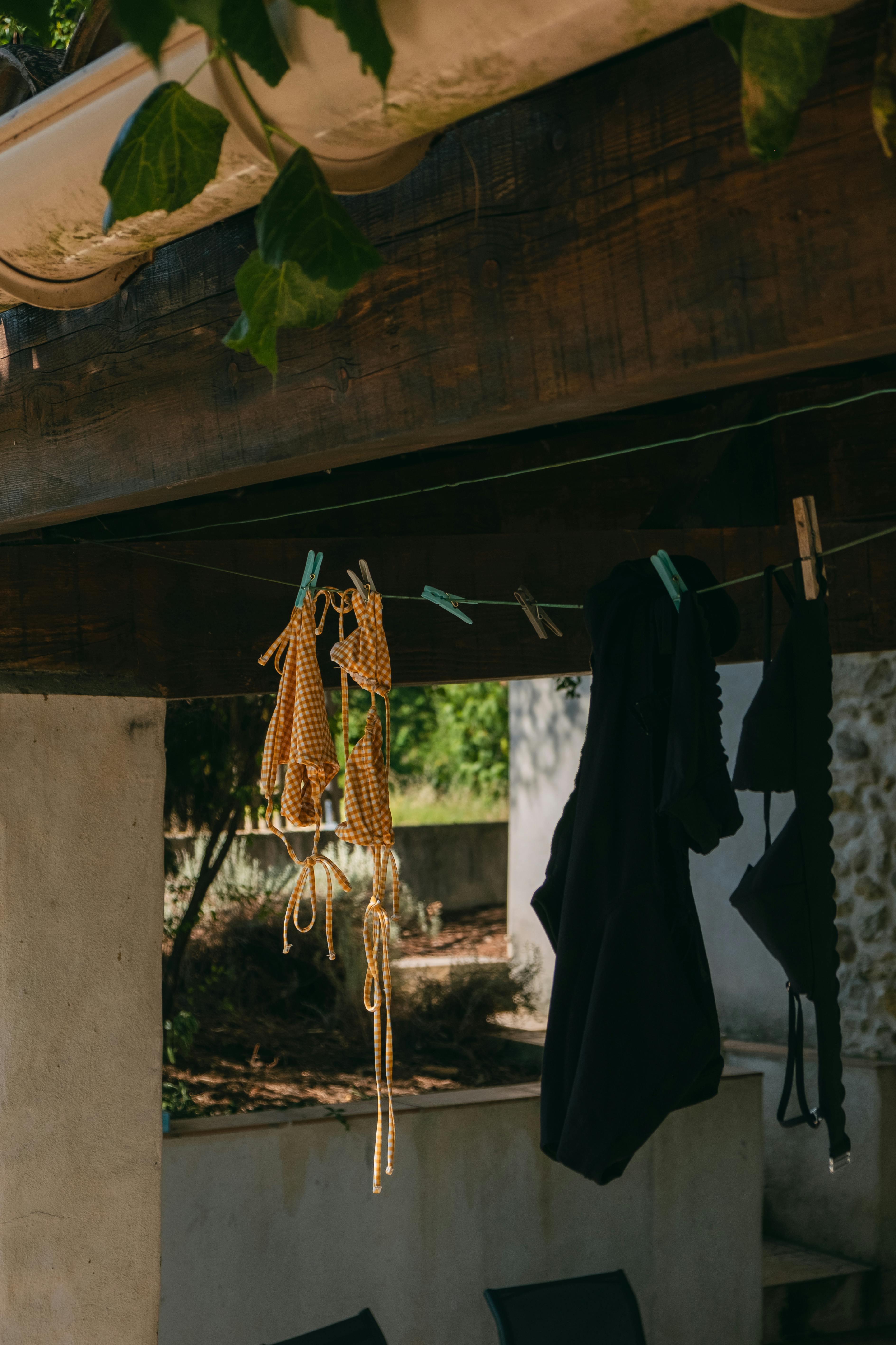 Clothes Drying on String · Free Stock Photo