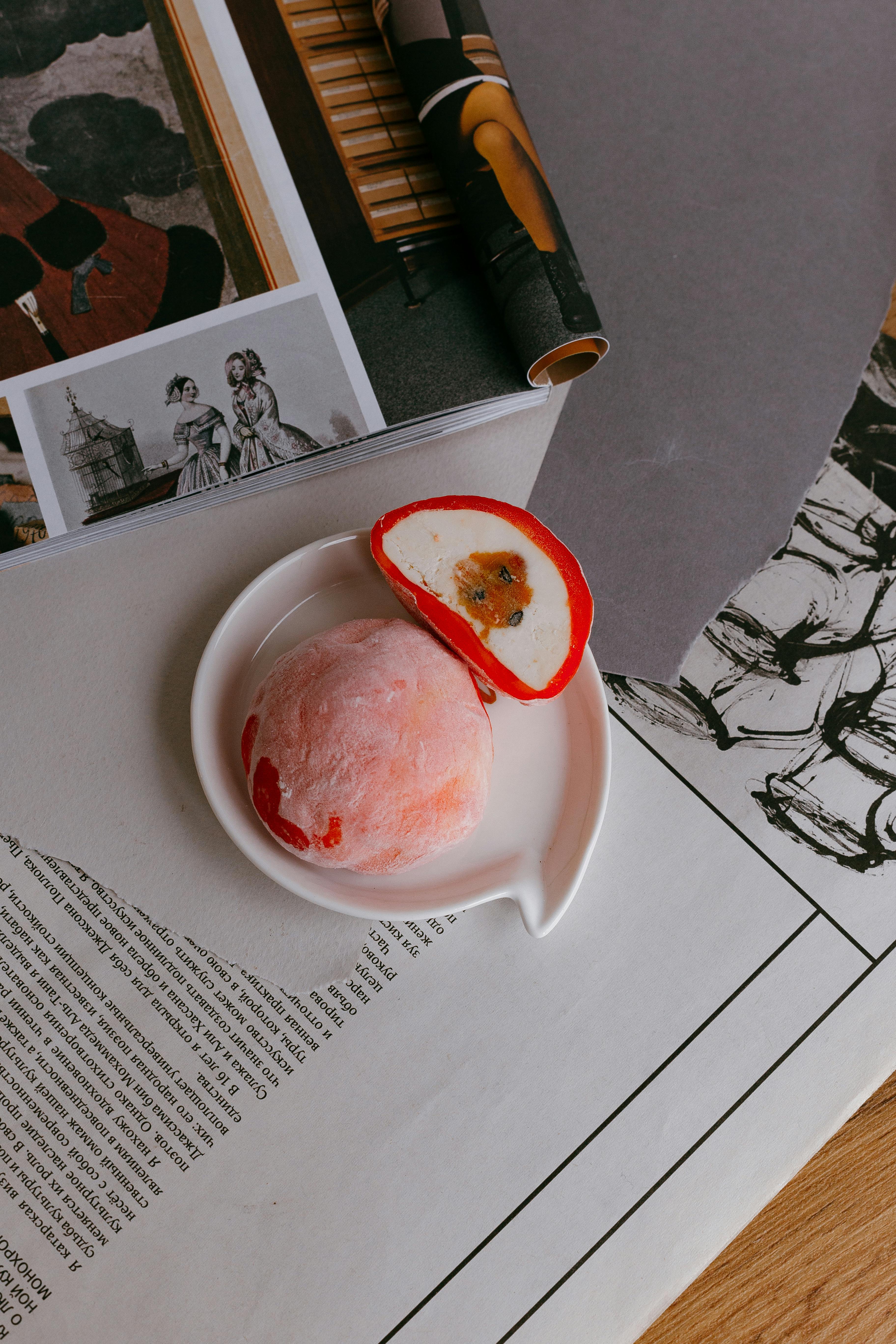 Sweet Rice Rolls with Fruit Filling Covered Flour · Free Stock Photo