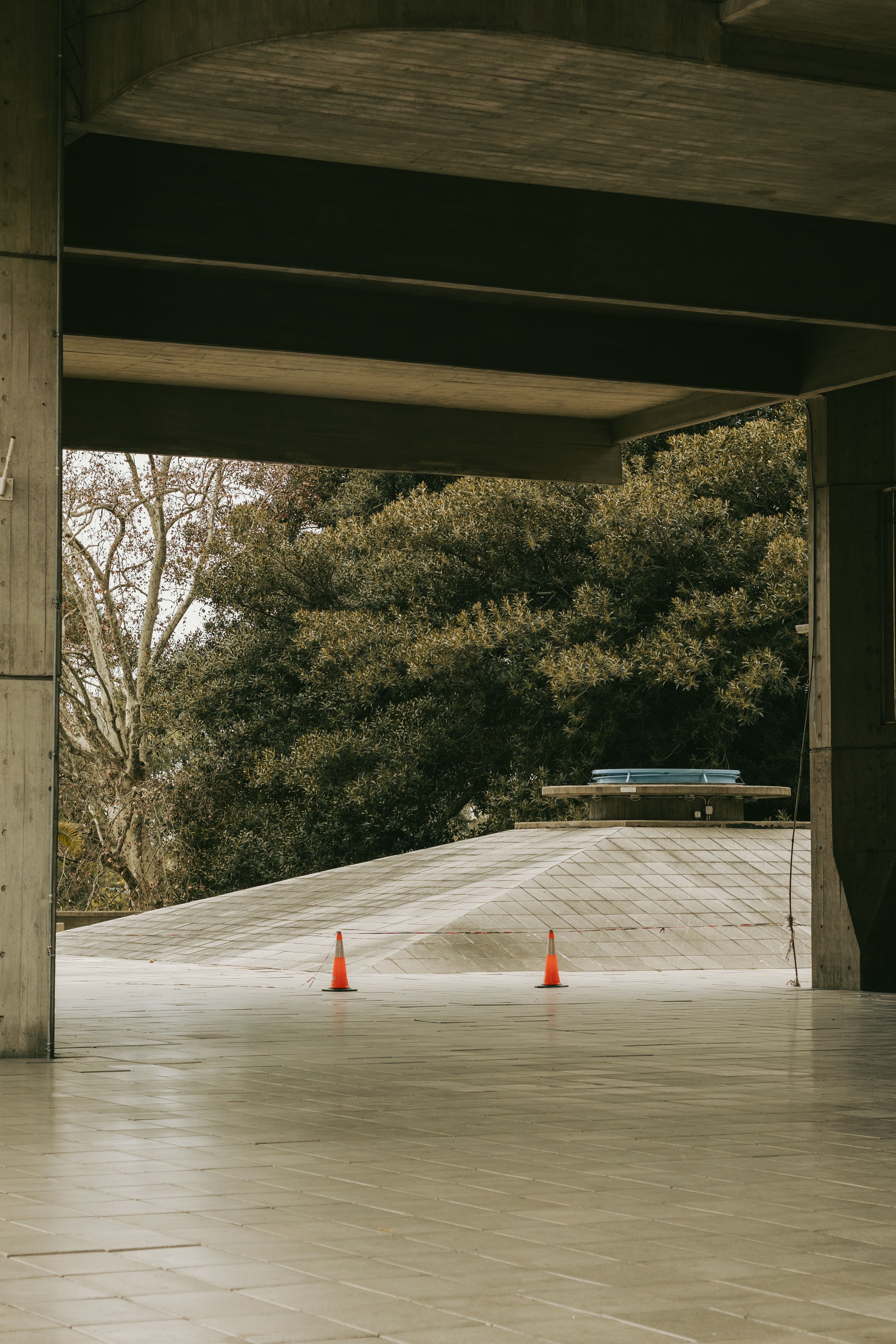 Traffic Cones on Concrete Pavement in Buenos Aires, Argentina · Free ...