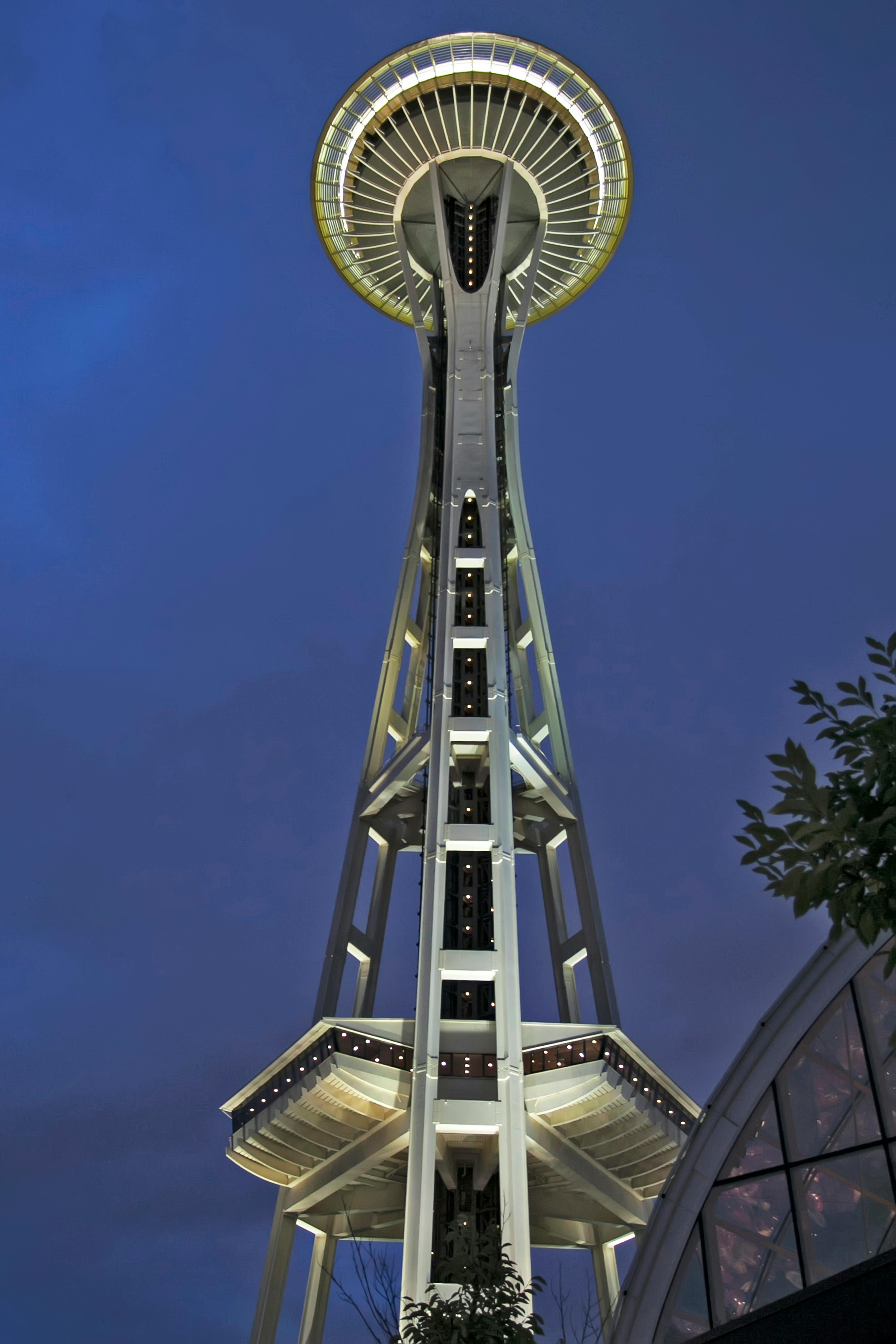 Space Needle Tower at Night · Free Stock Photo