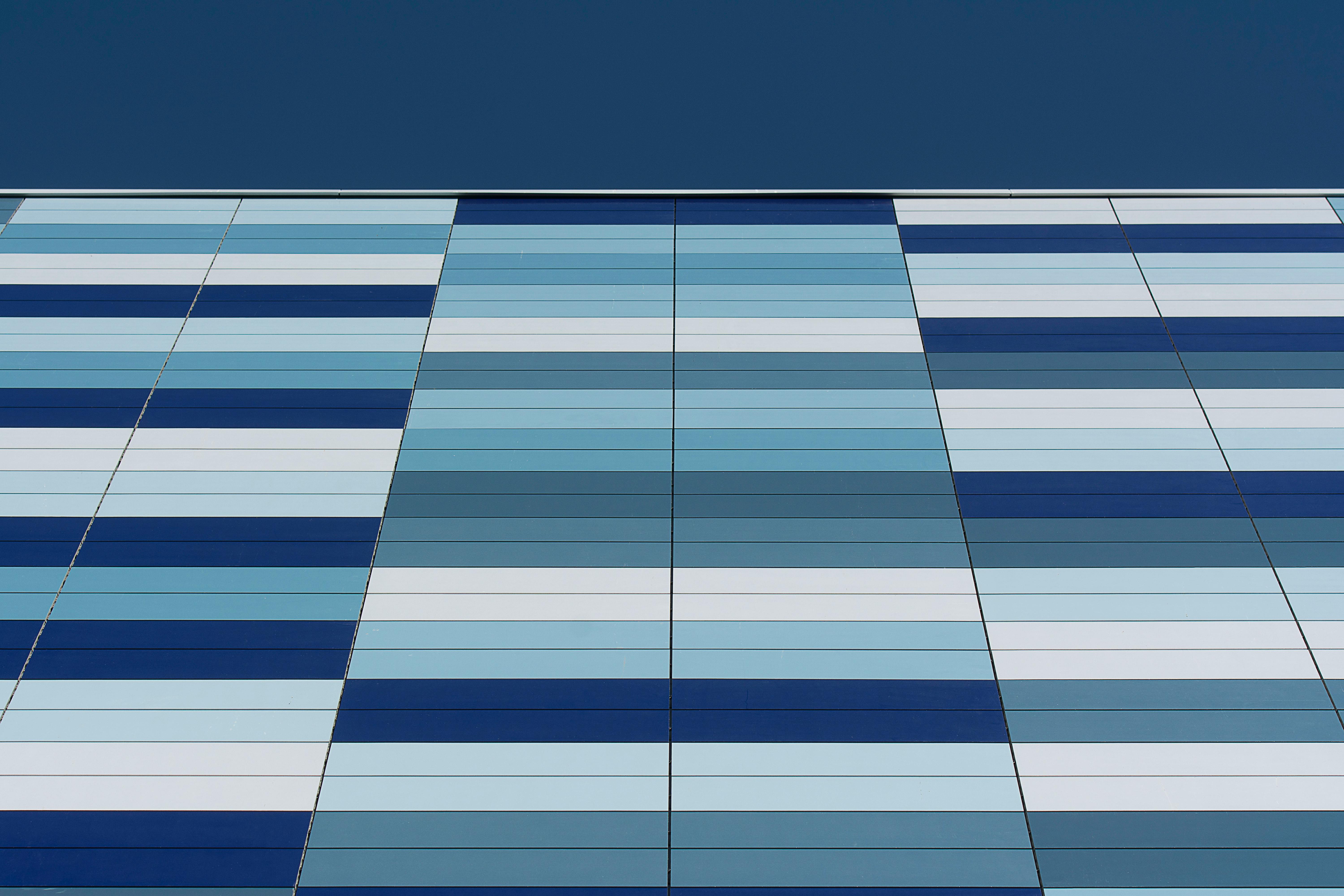 Blue Facade of a Modern Building · Free Stock Photo