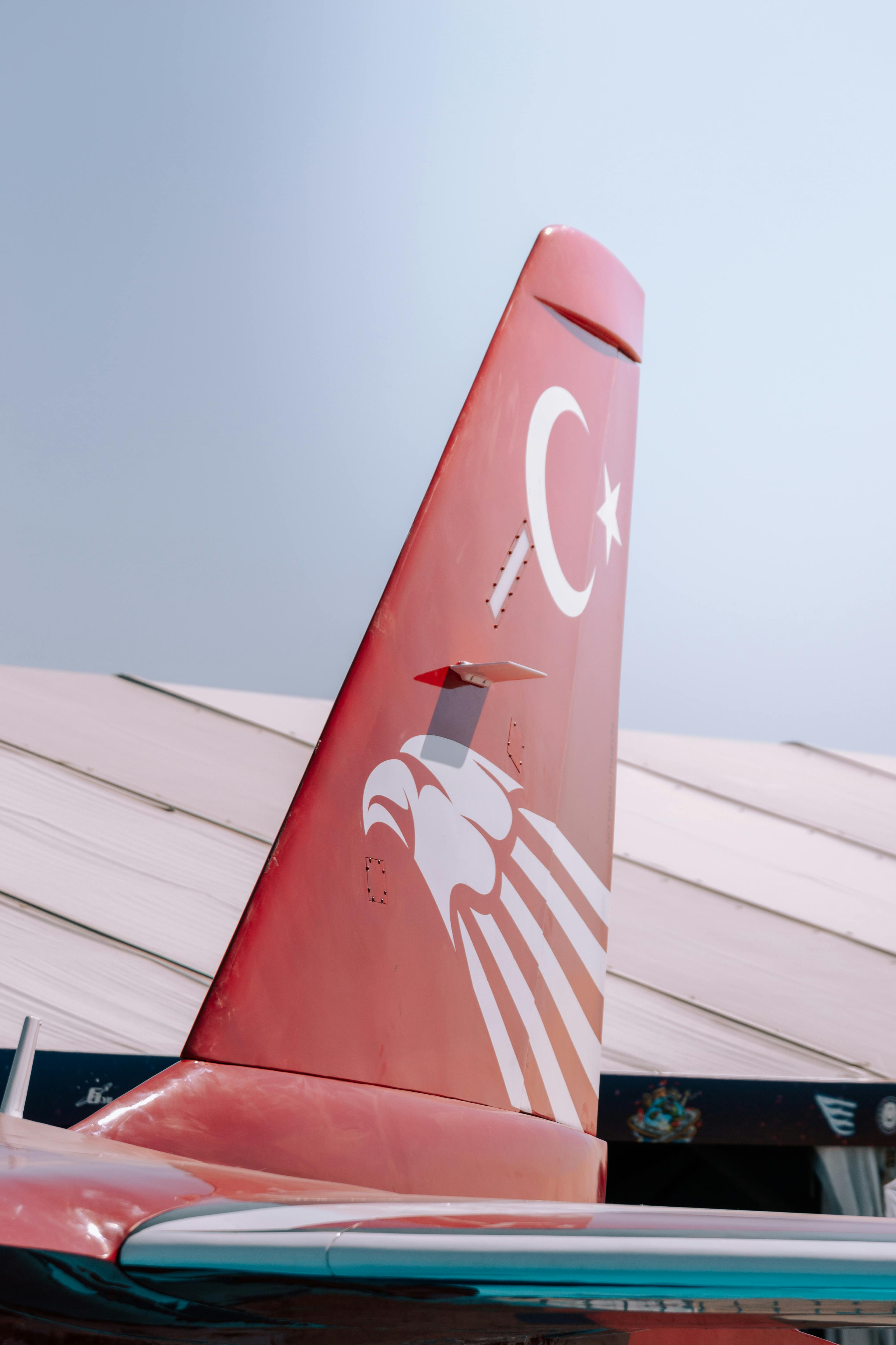 Empennage of a Turkish Airplane · Free Stock Photo