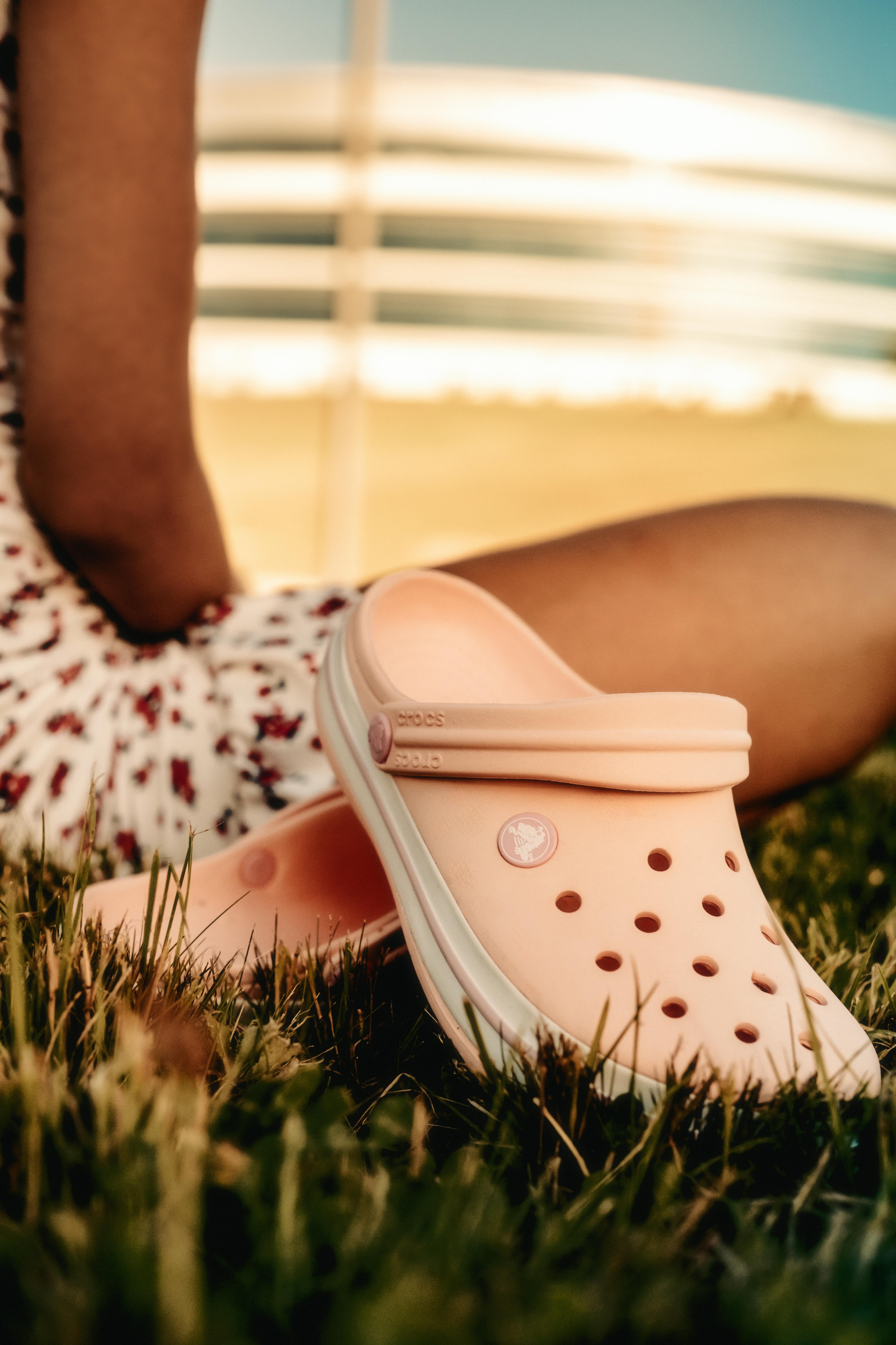 Pink Crocs on Grass · Free Stock Photo