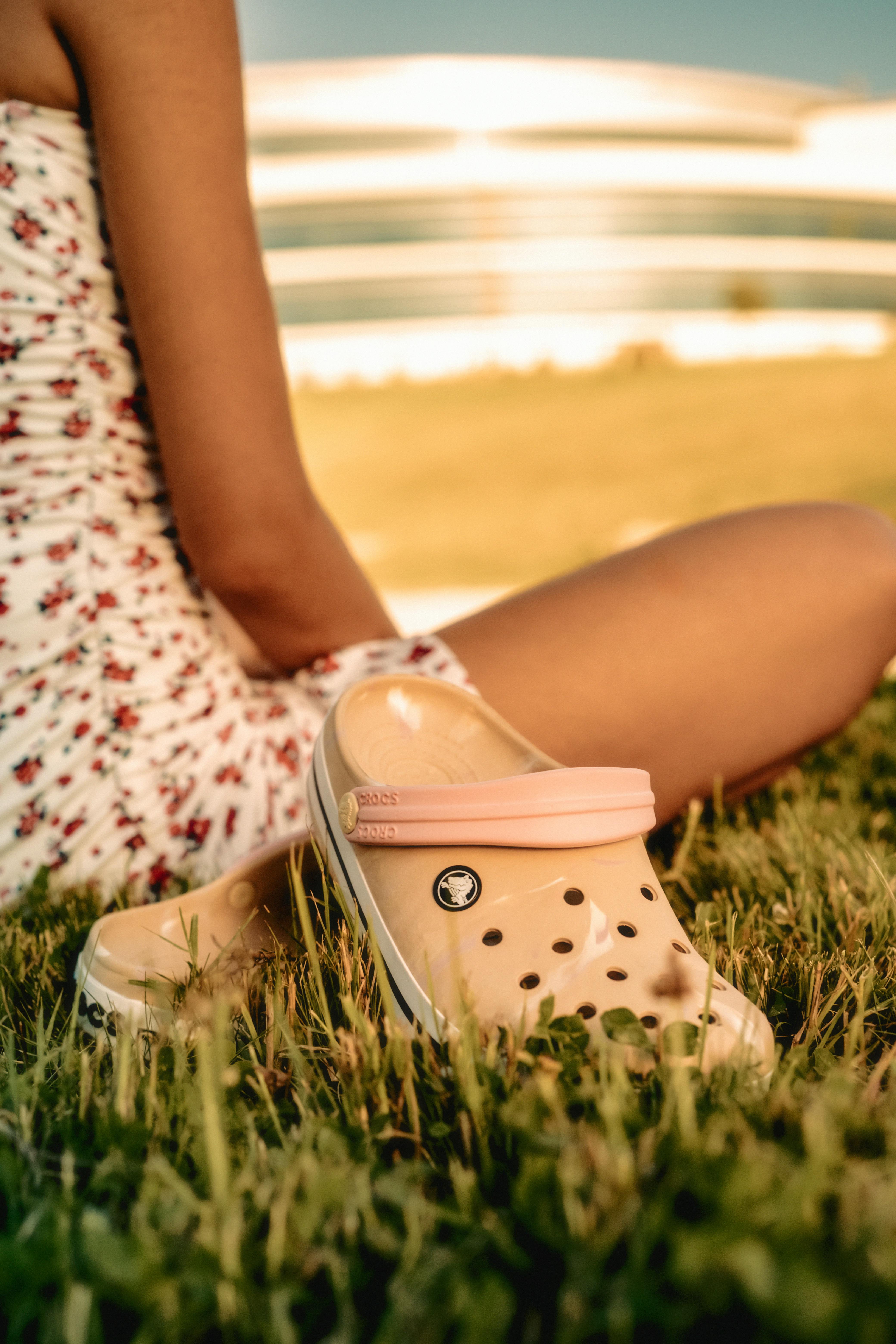 Crocs on Lawn · Free Stock Photo
