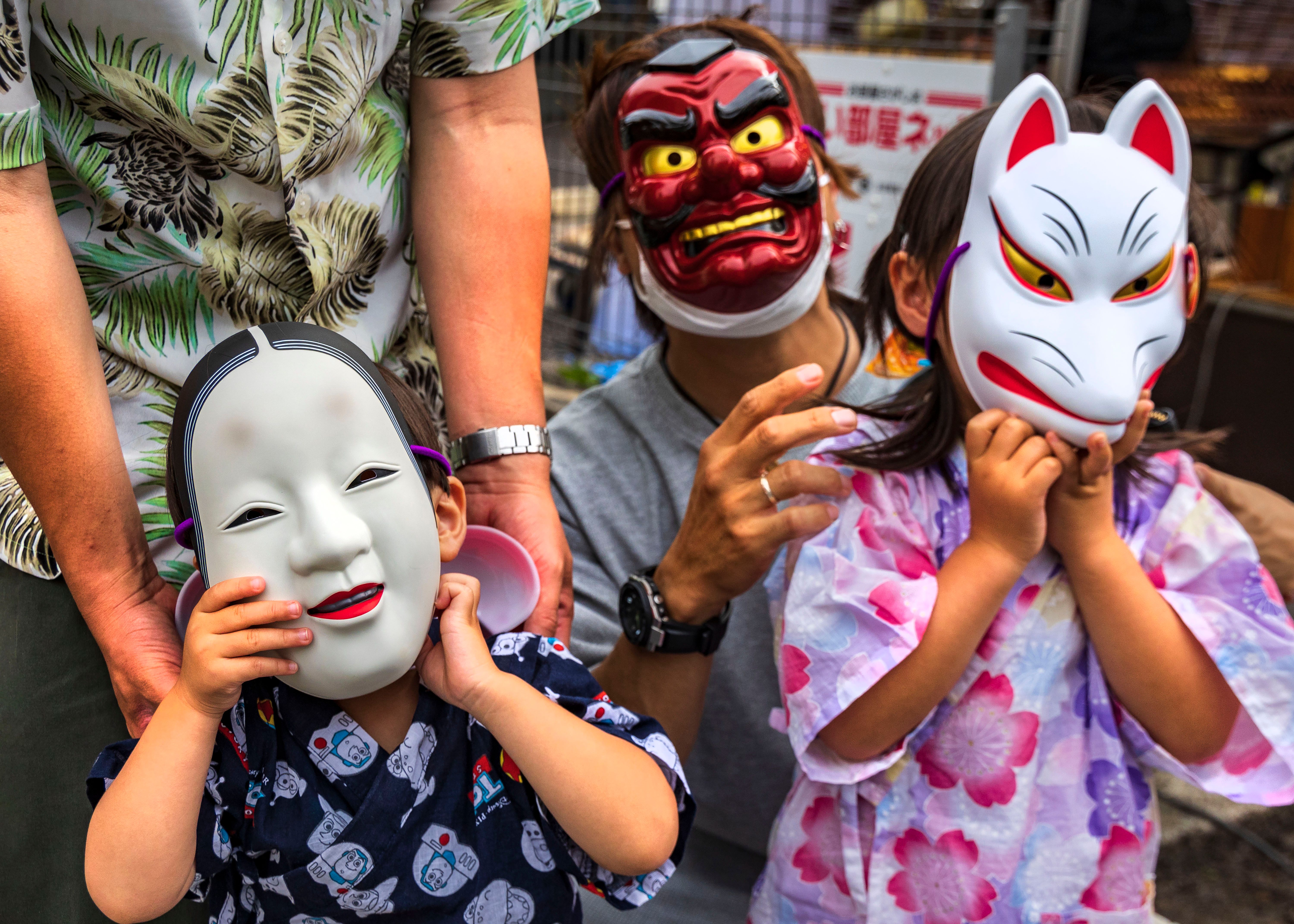 Children in Masks for Halloween · Free Stock Photo