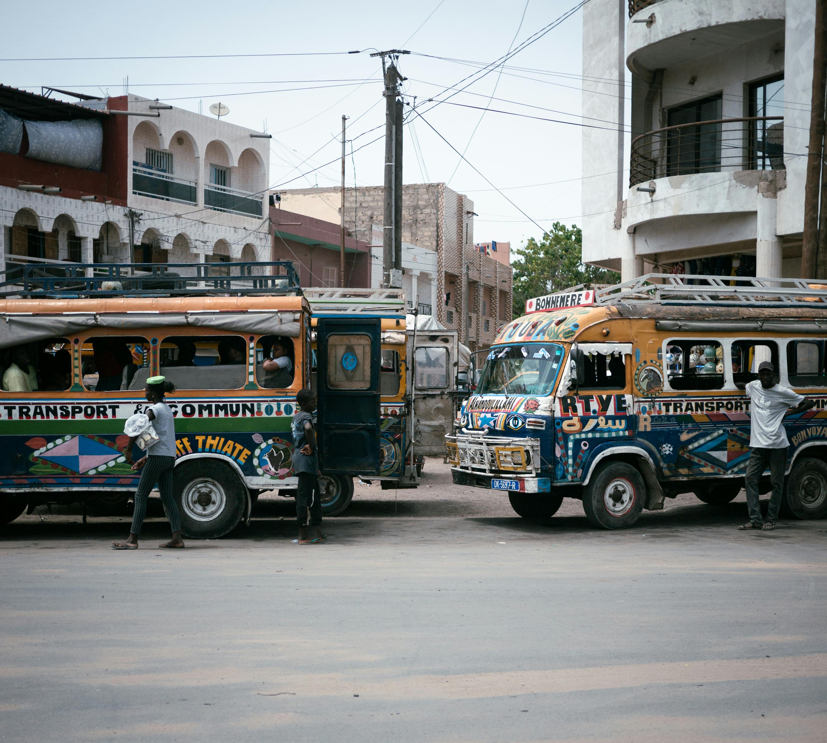 Colorful Buses in an African City · Free Stock Photo