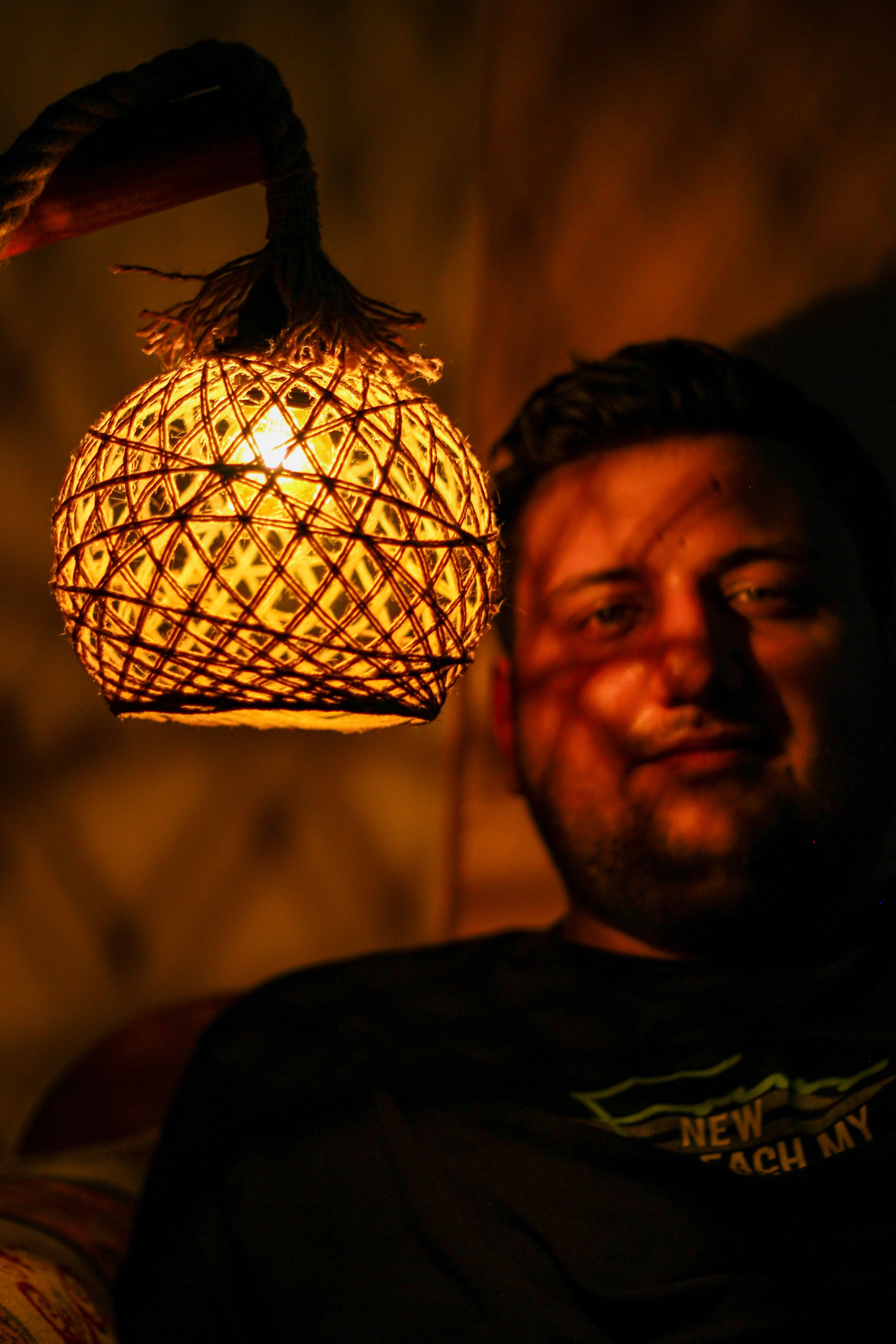 Man behind Decorative Lamp · Free Stock Photo