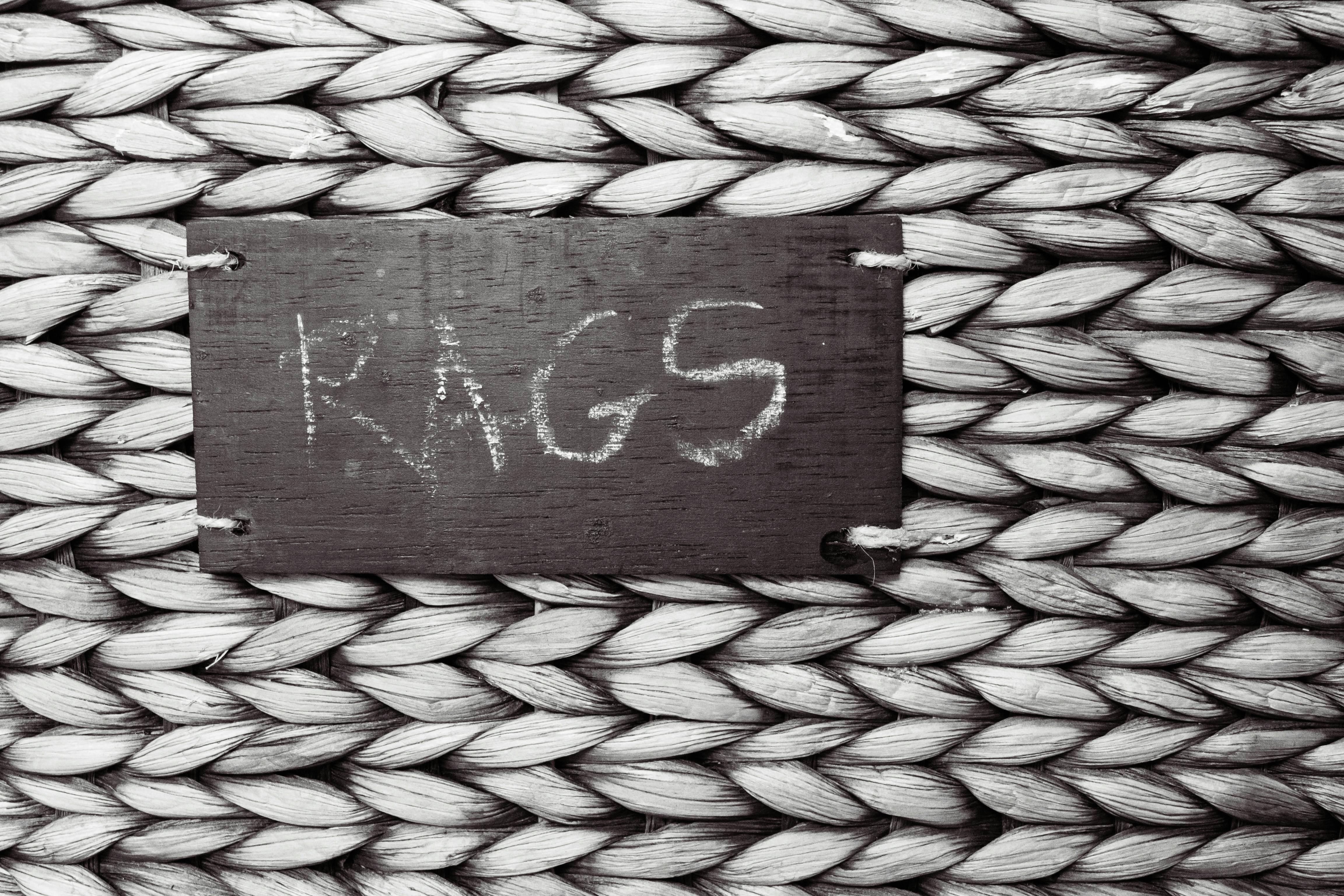 Rags Text on Board · Free Stock Photo