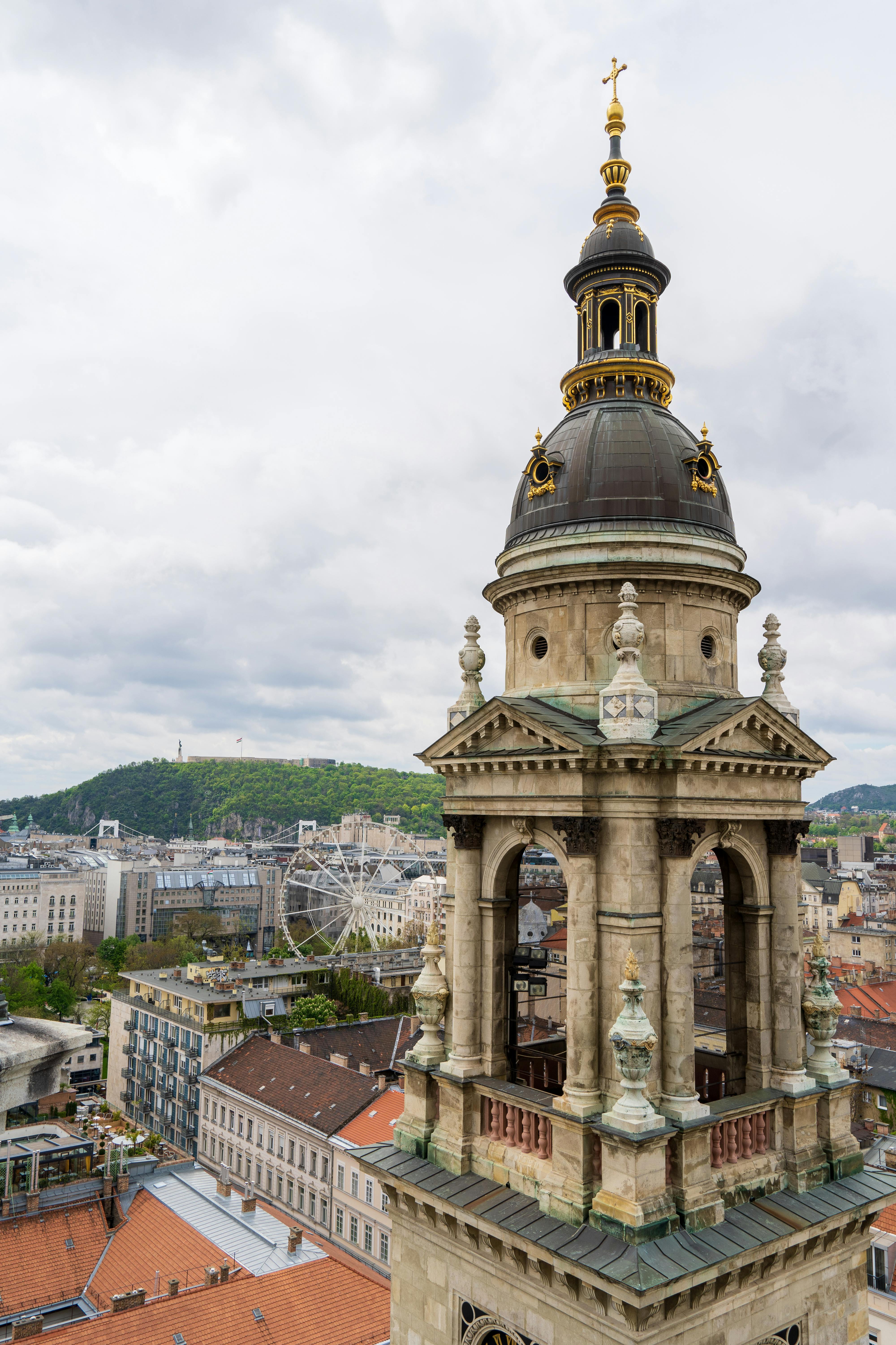 Tower of the St. Stephens Basilica in Budapest, Hungary · Free Stock Photo