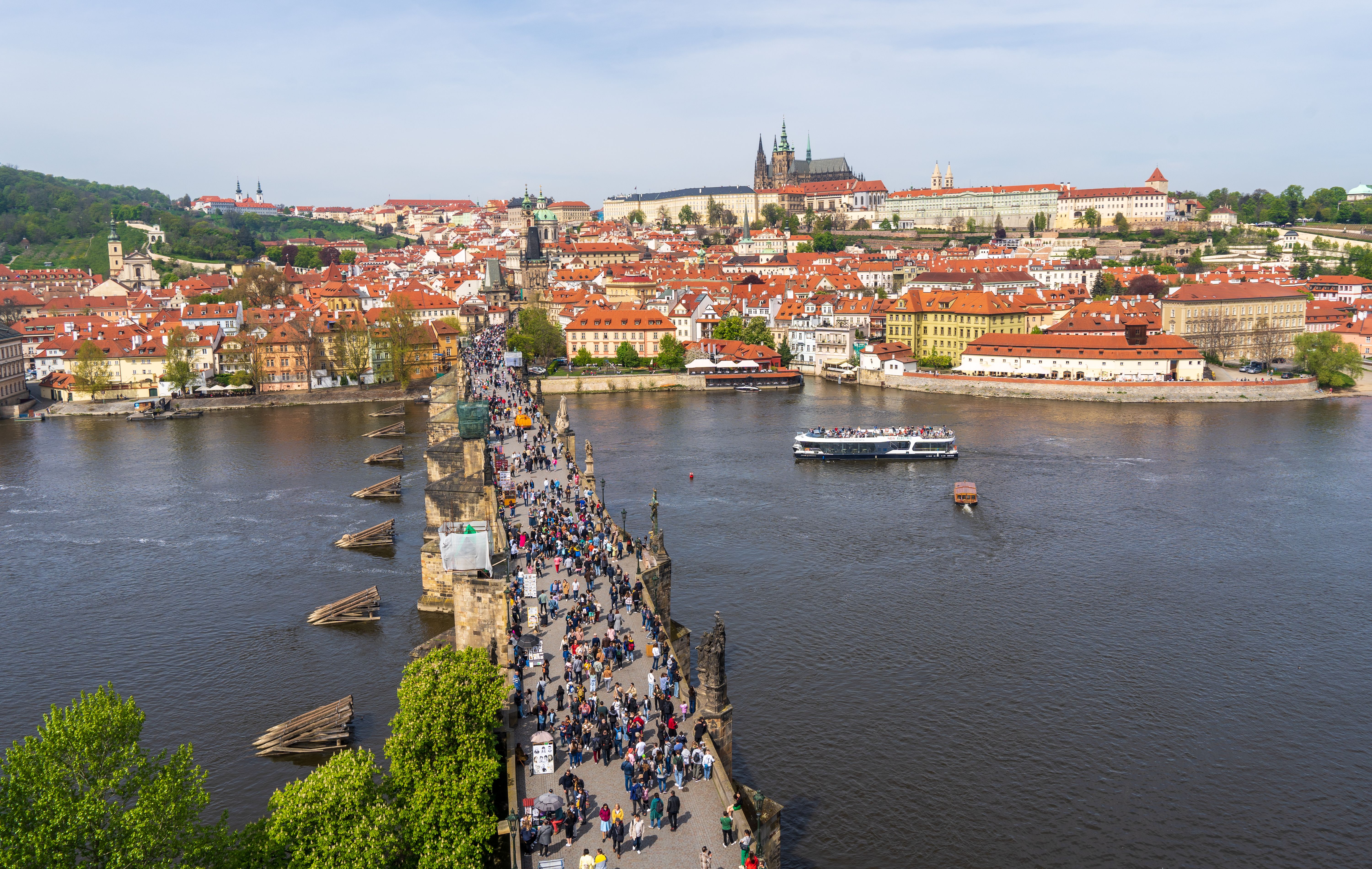 Crowd on the Charles Bridge in Prague, Czech Republic · Free Stock Photo