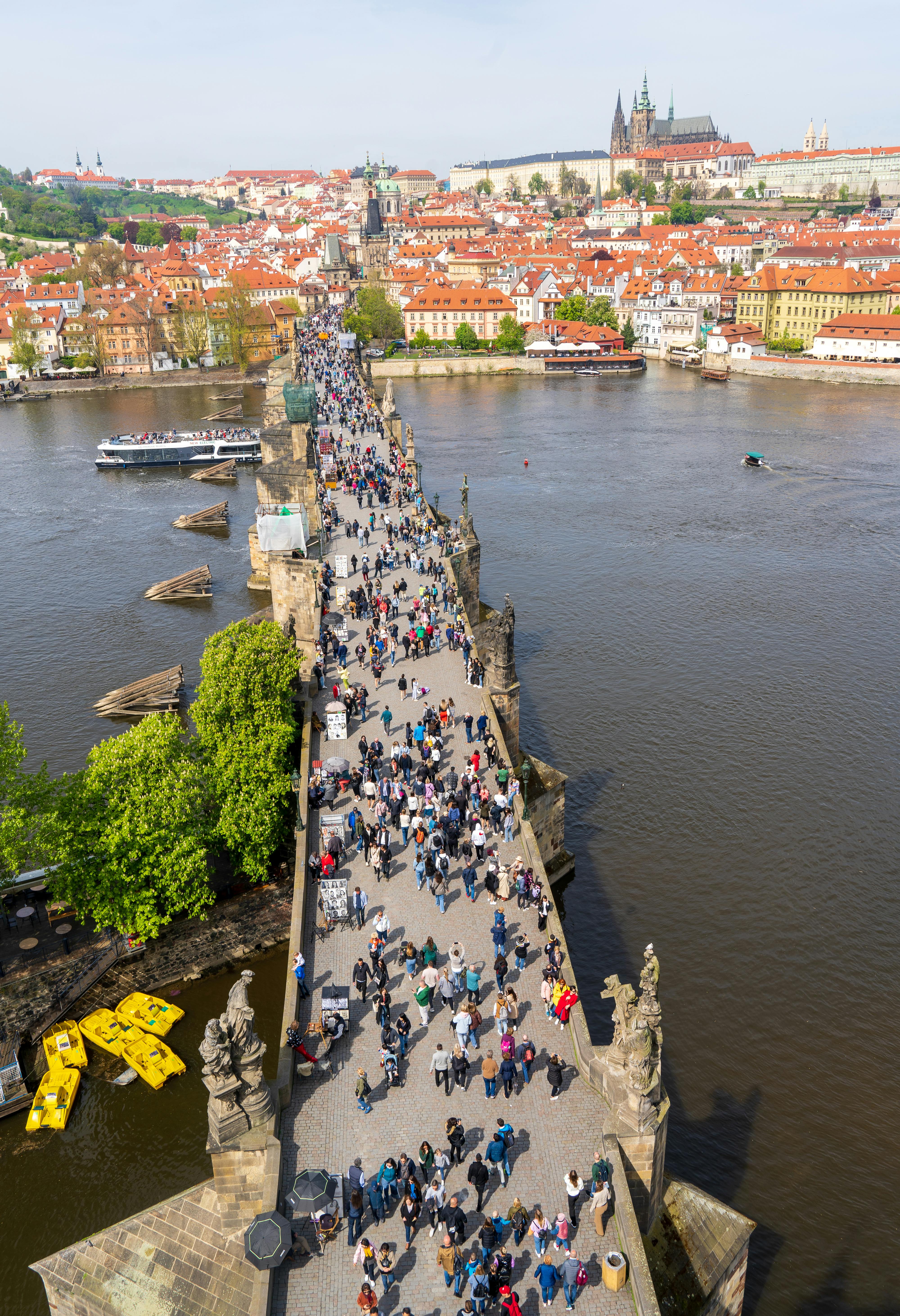 Crowded Charles Bridge in Prague, Czech Republic · Free Stock Photo