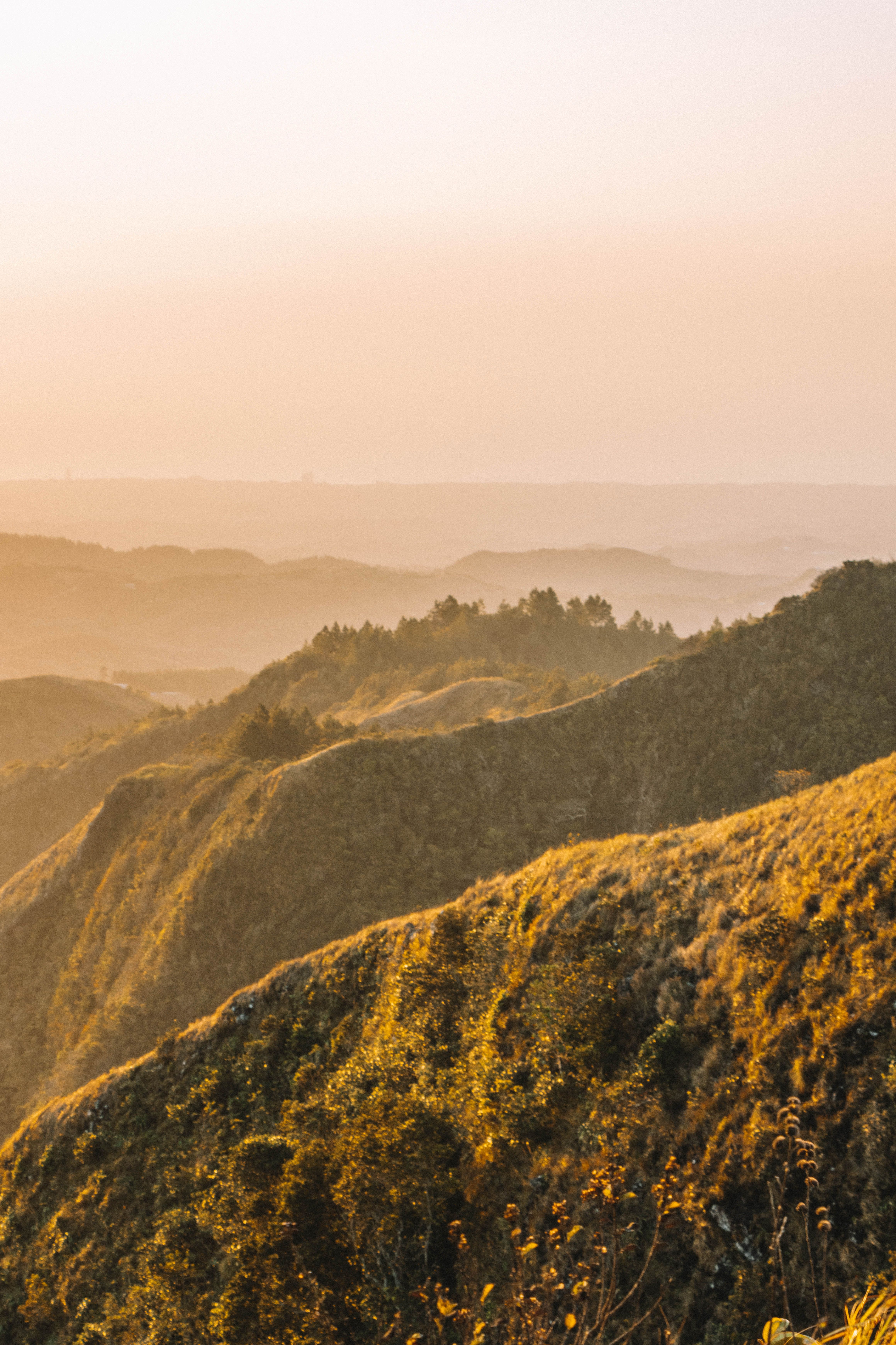 Mist over Grassed Mountains · Free Stock Photo