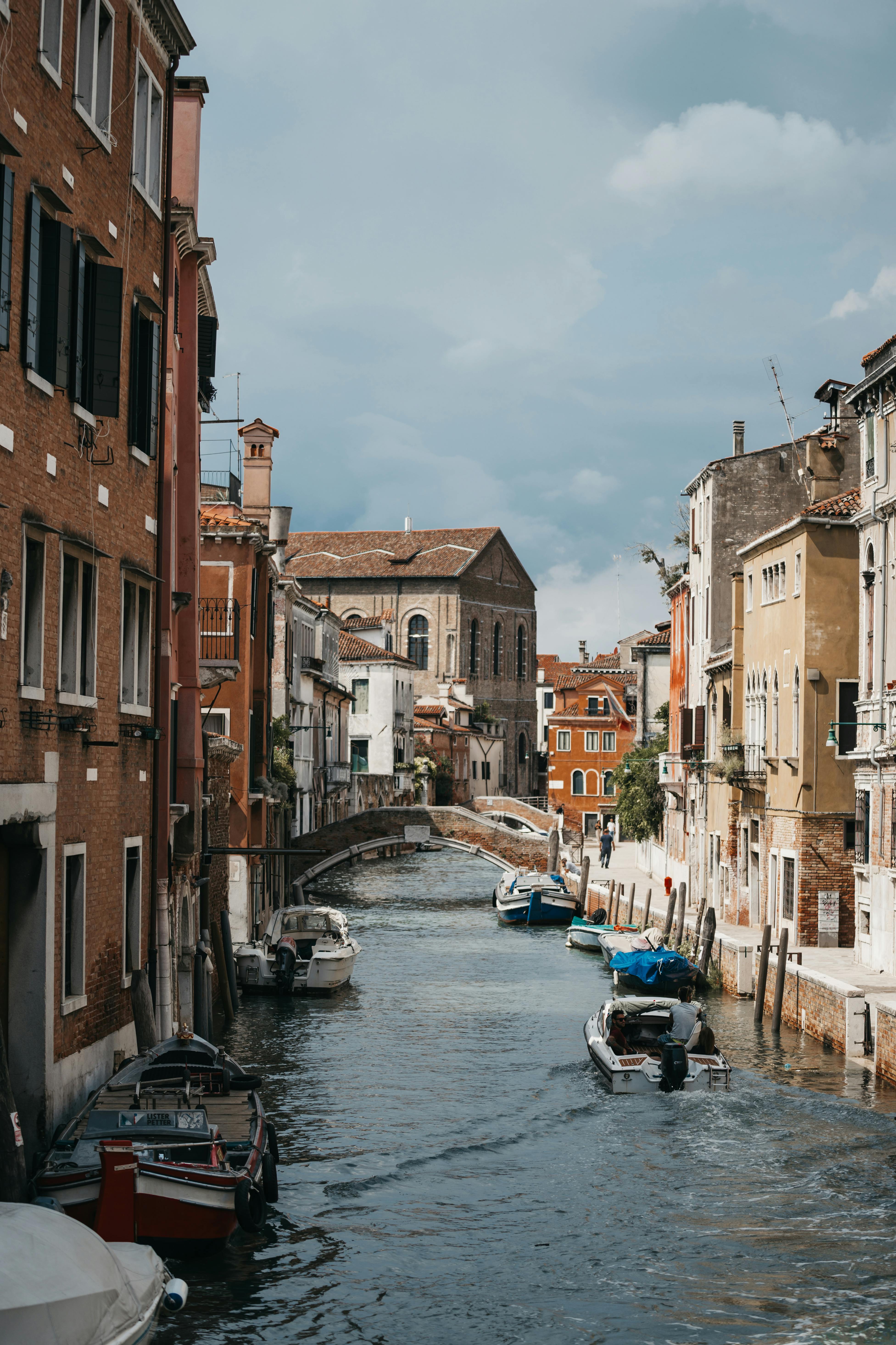 View of the Canal between Buildings in Venice, Italy · Free Stock Photo
