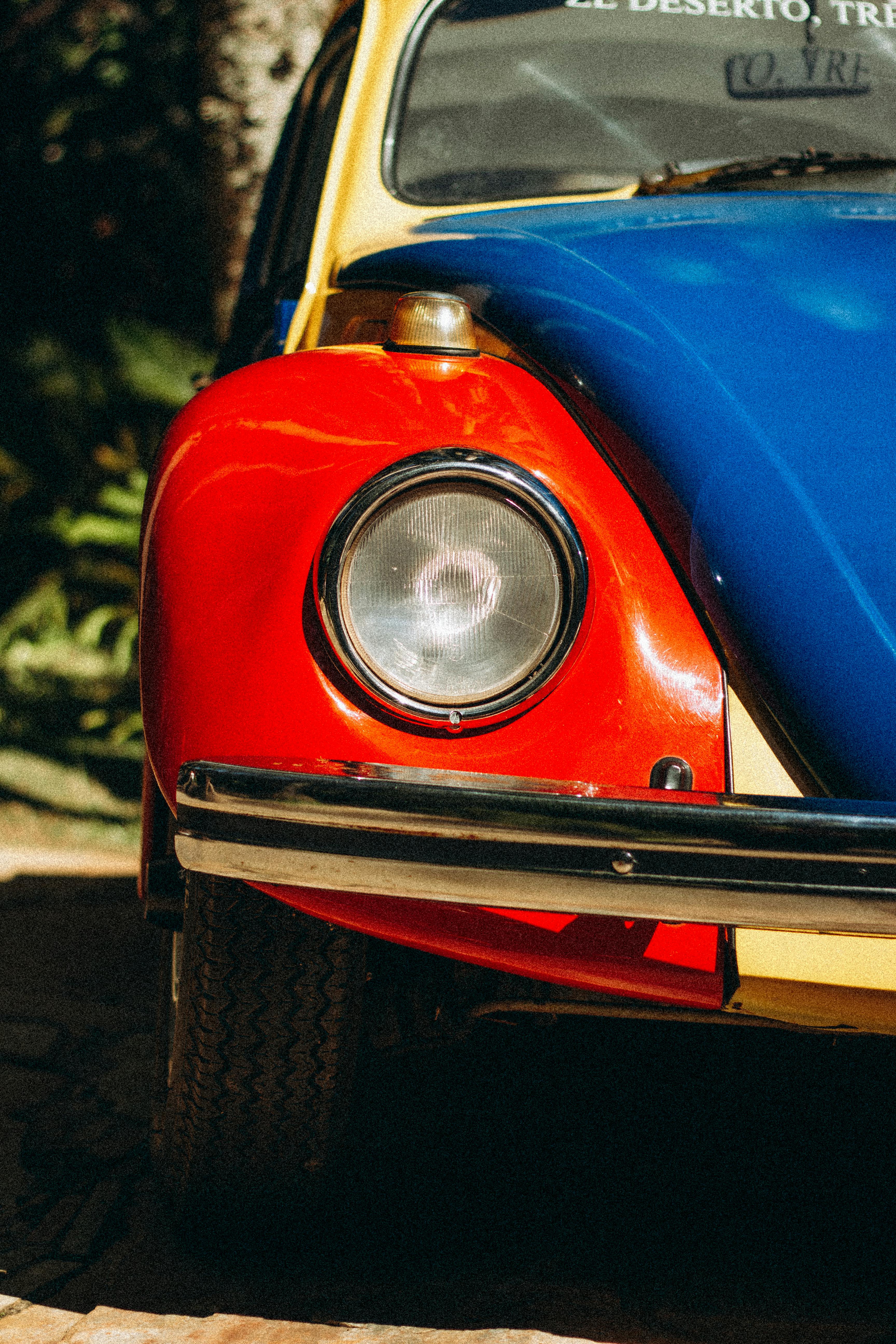 Multi Colored Car Bonnet of Volkswagen Beetle · Free Stock Photo