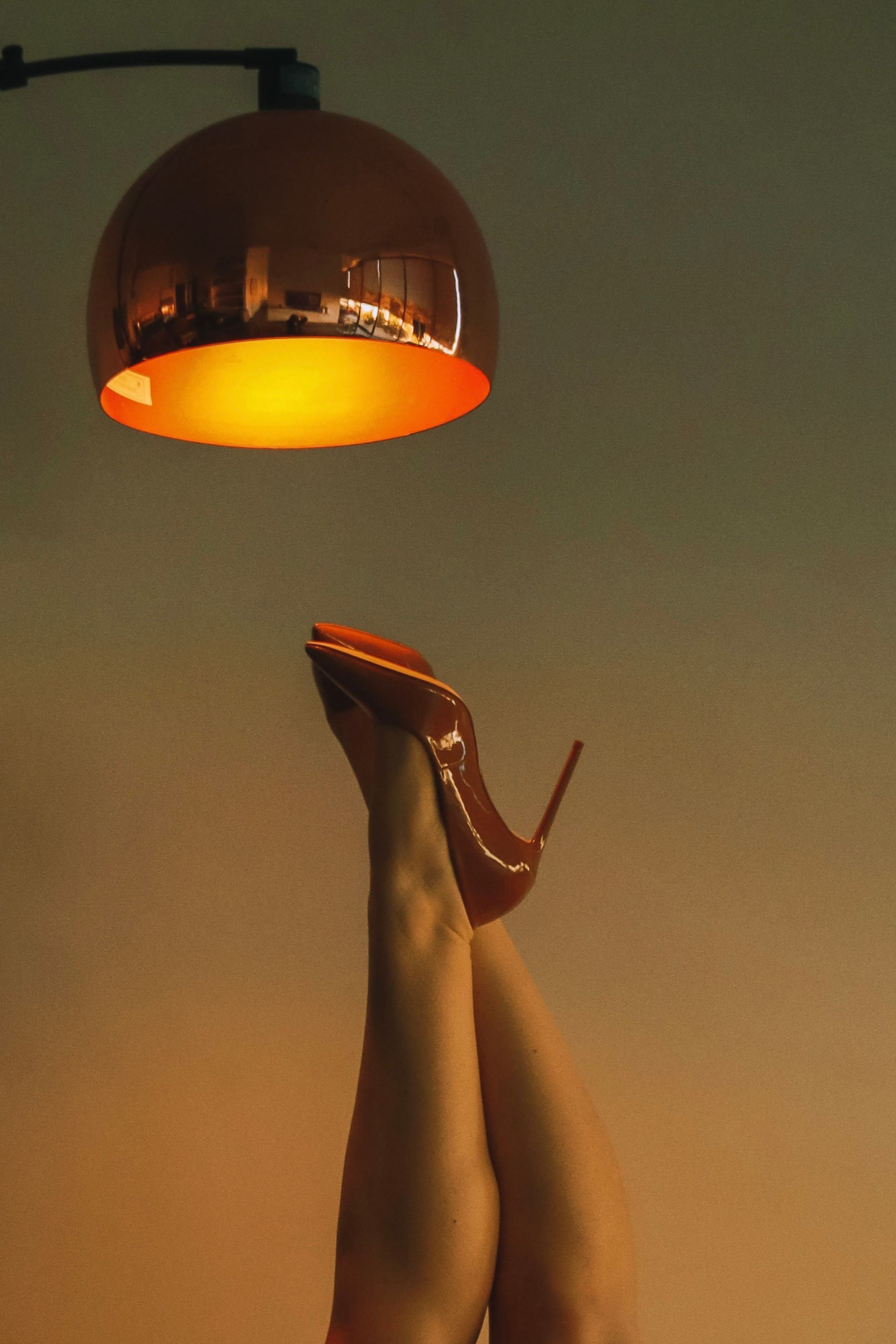 Lamp over Woman Legs in High Heels · Free Stock Photo