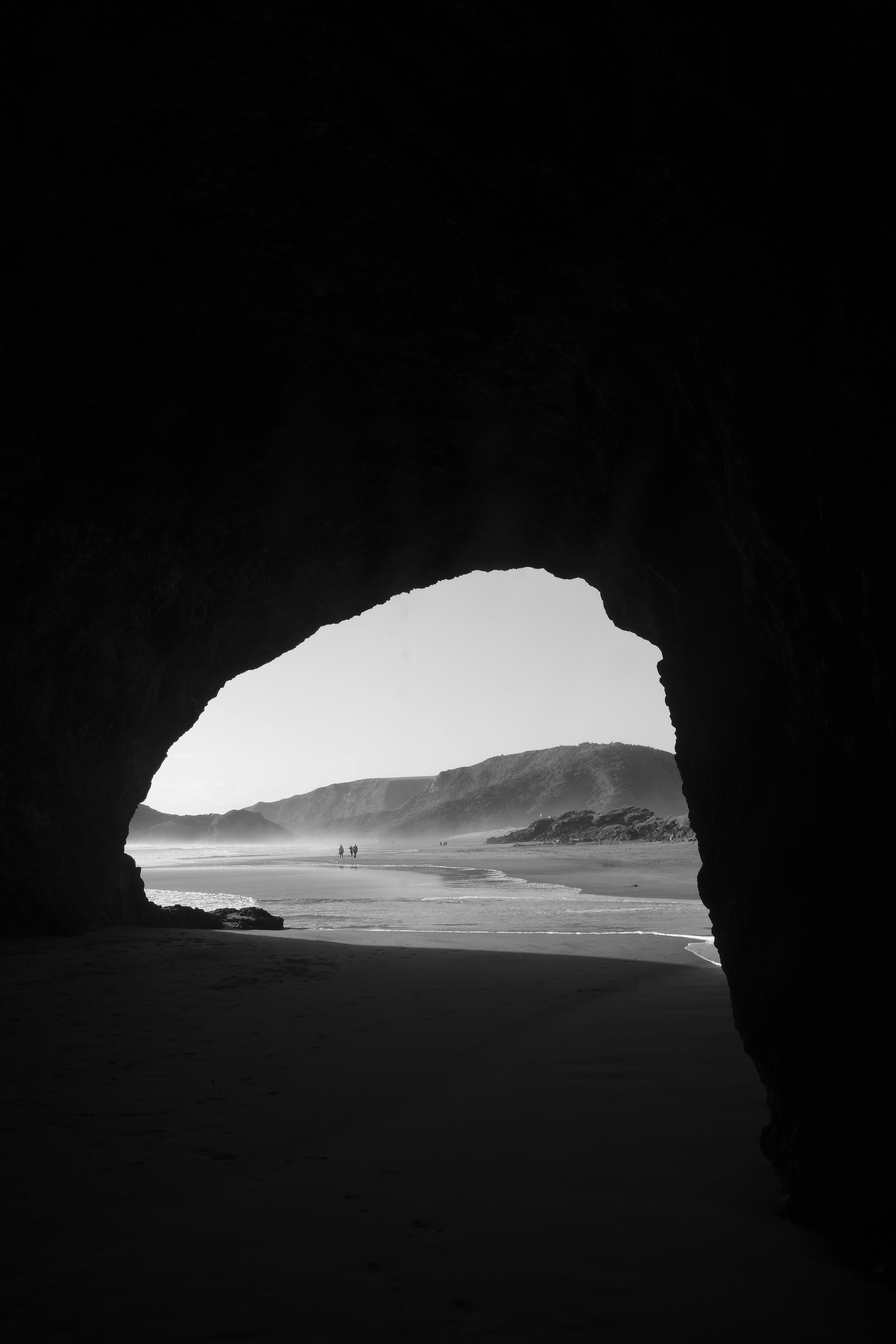 Beach behind Cave Entrance · Free Stock Photo