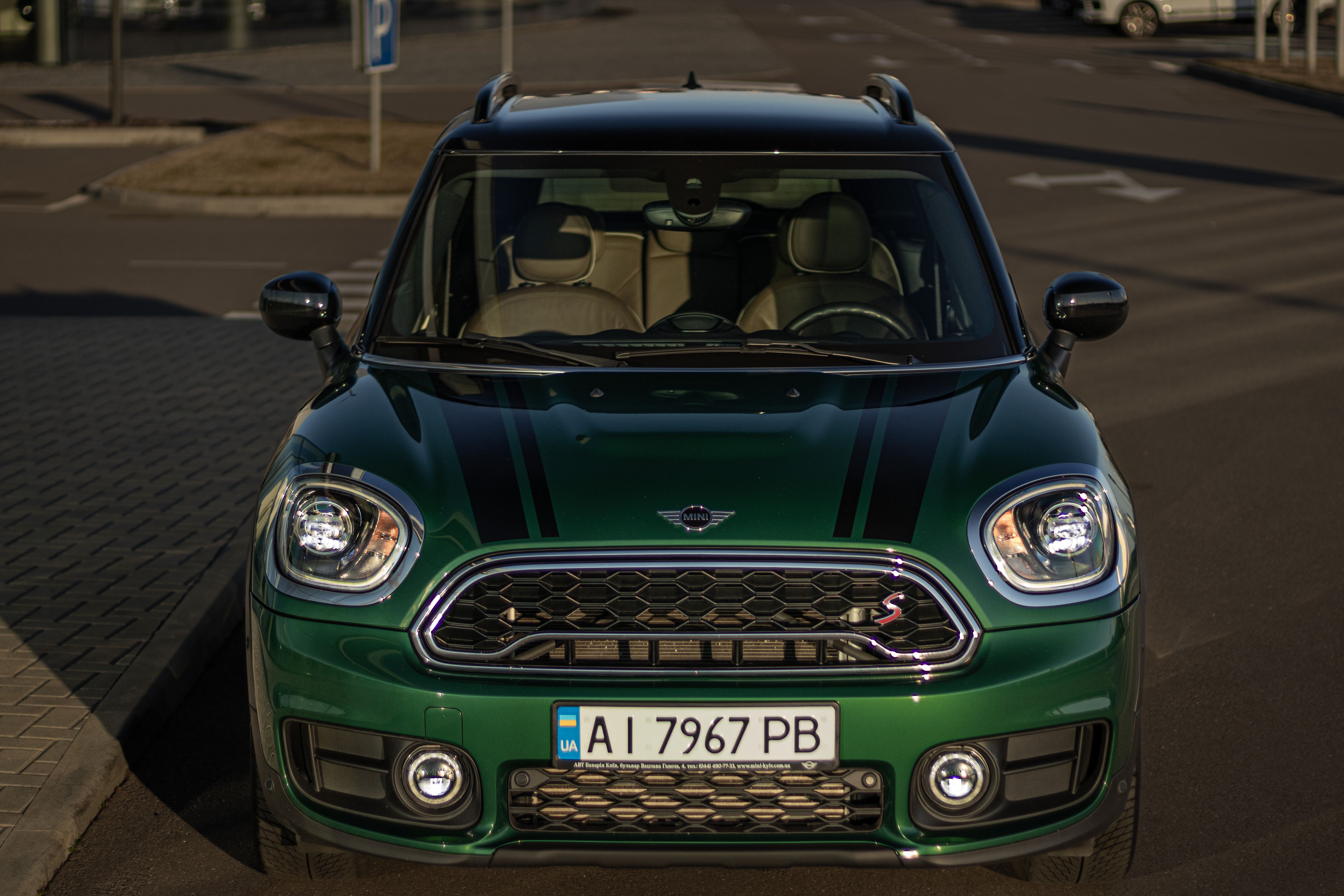A BMW Mini Parked on the Side of a Street · Free Stock Photo