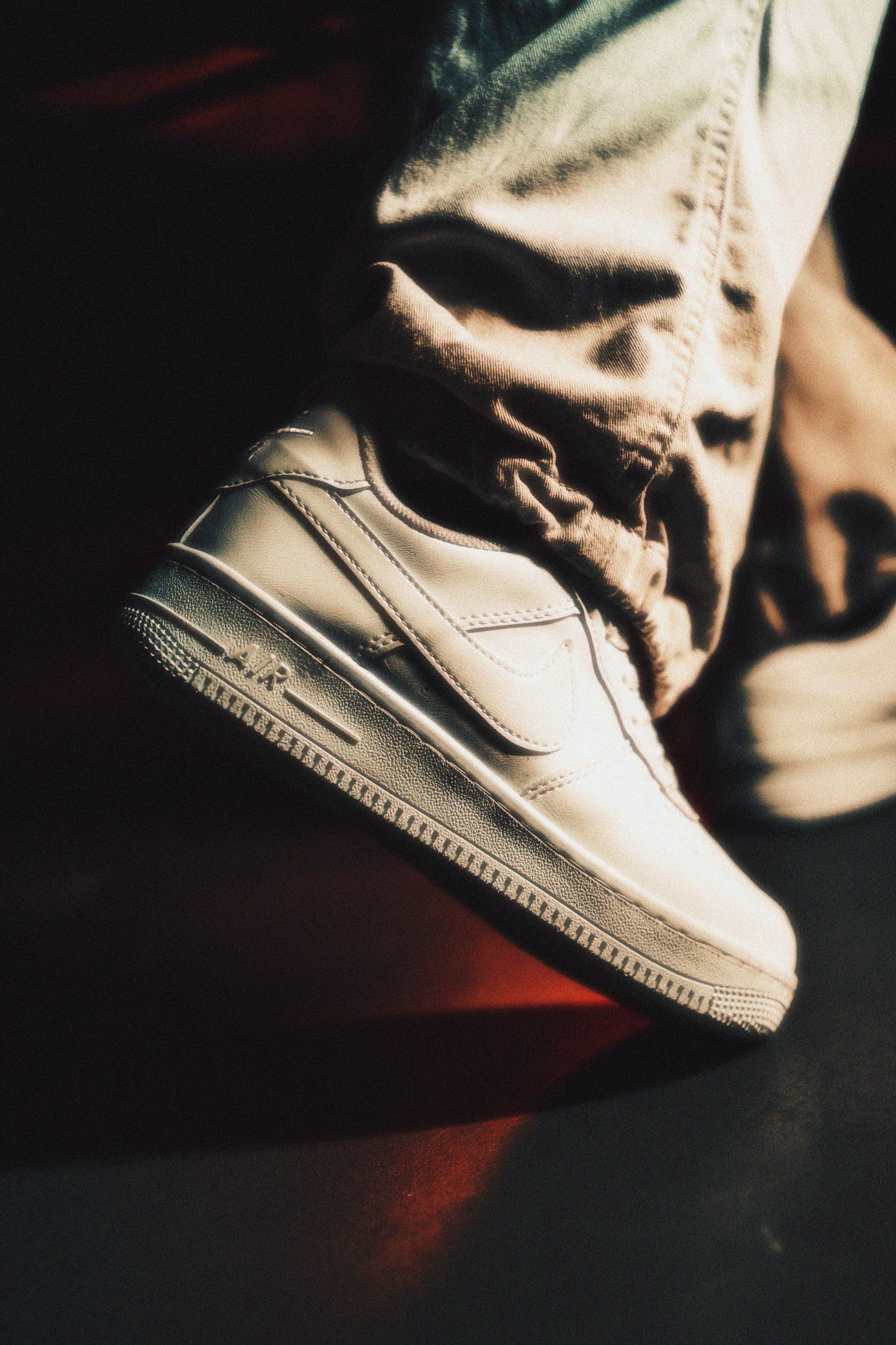 Person Wearing White Nike Air Force 1 · Free Stock Photo