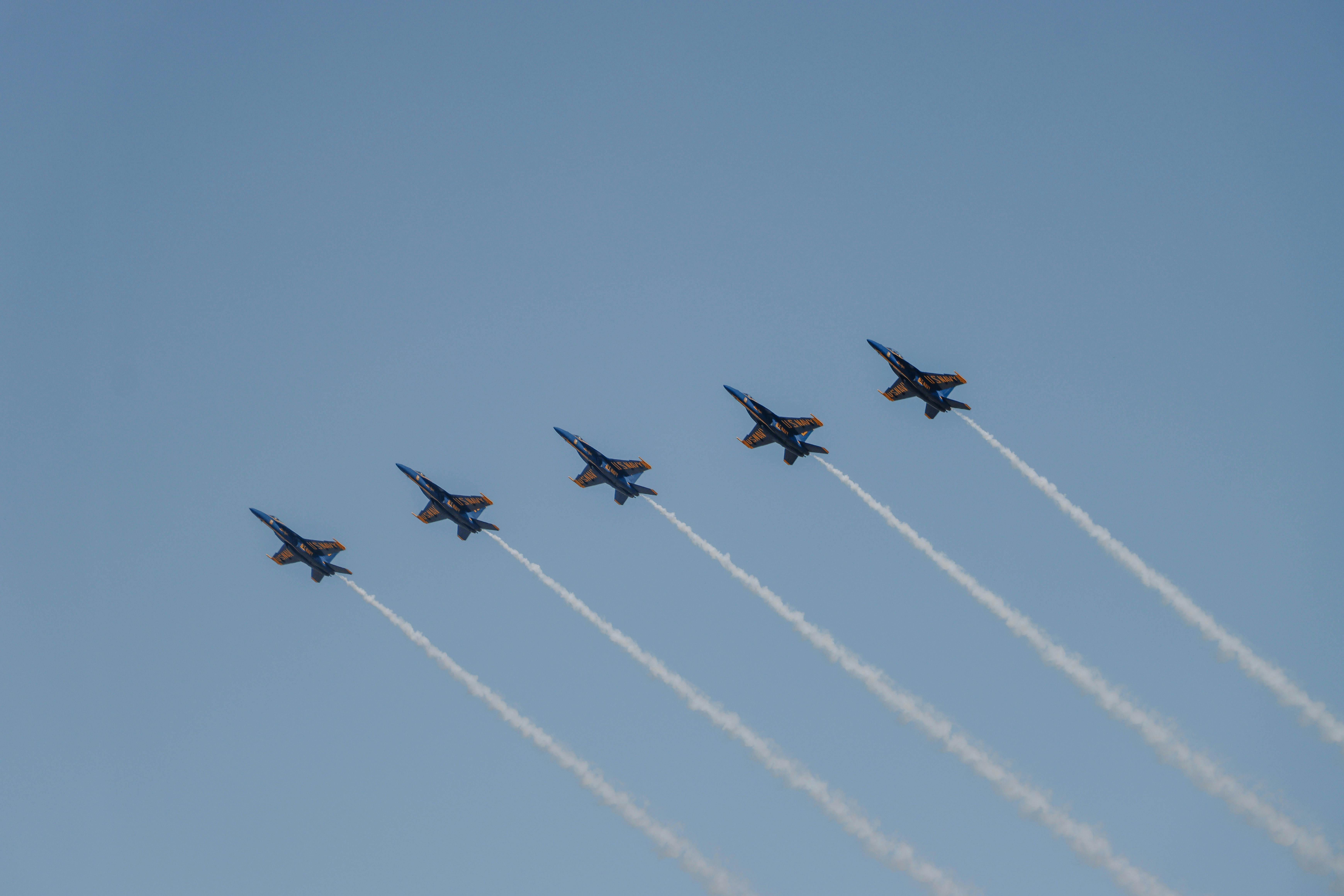 Blue Angels in Perfect Aerial Formation · Free Stock Photo