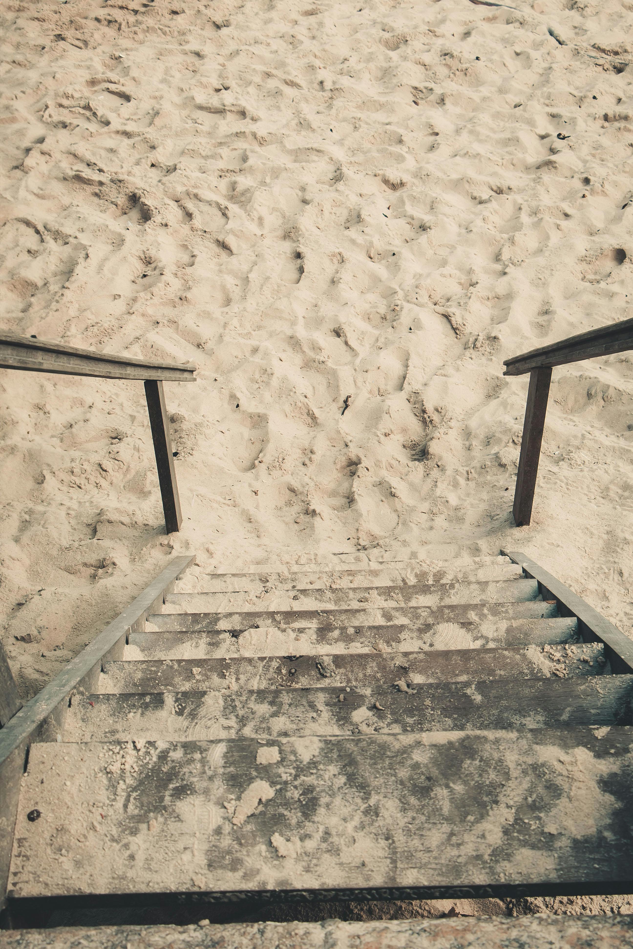 Steps on a Beach · Free Stock Photo