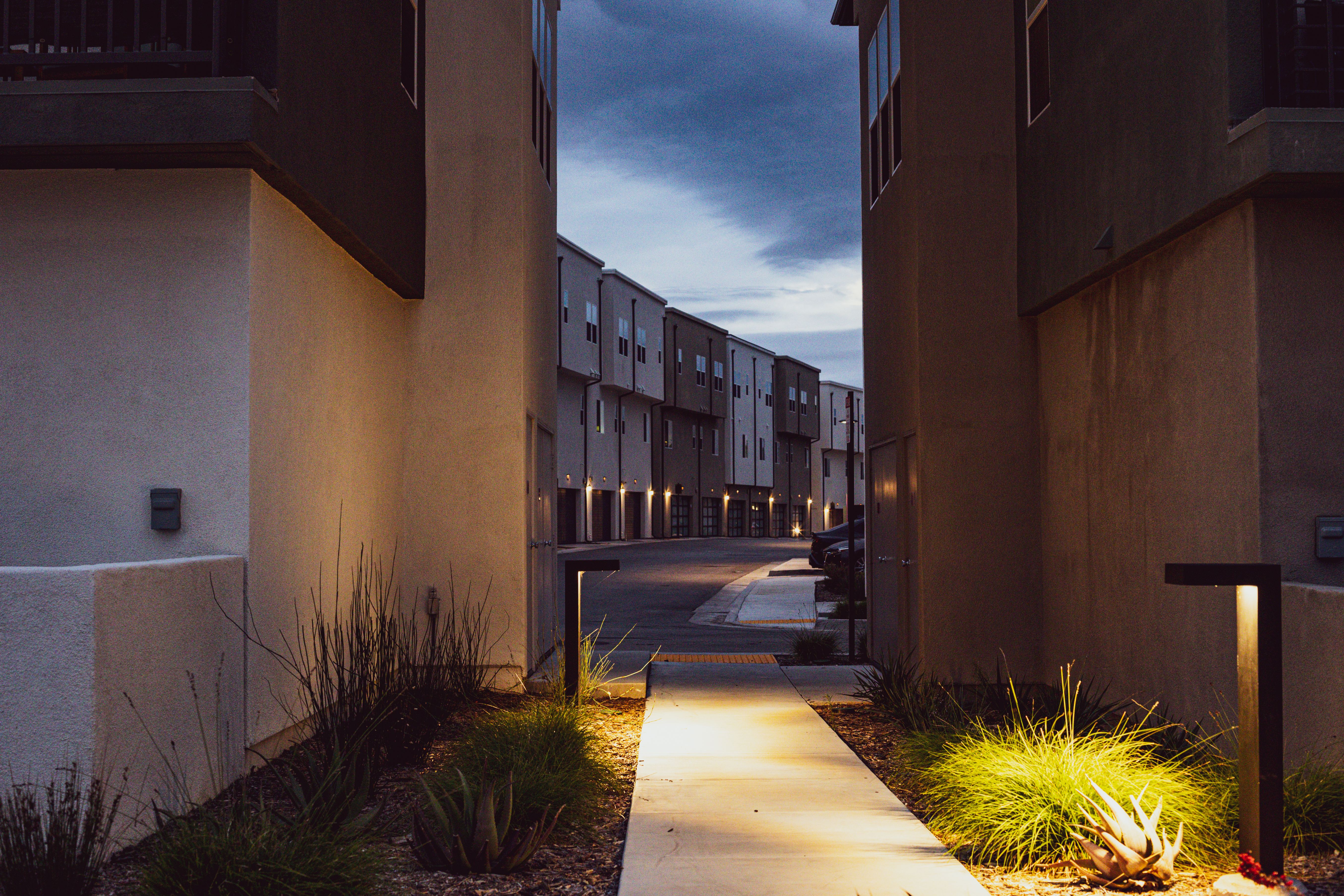 An Alley between Modern Houses in City · Free Stock Photo