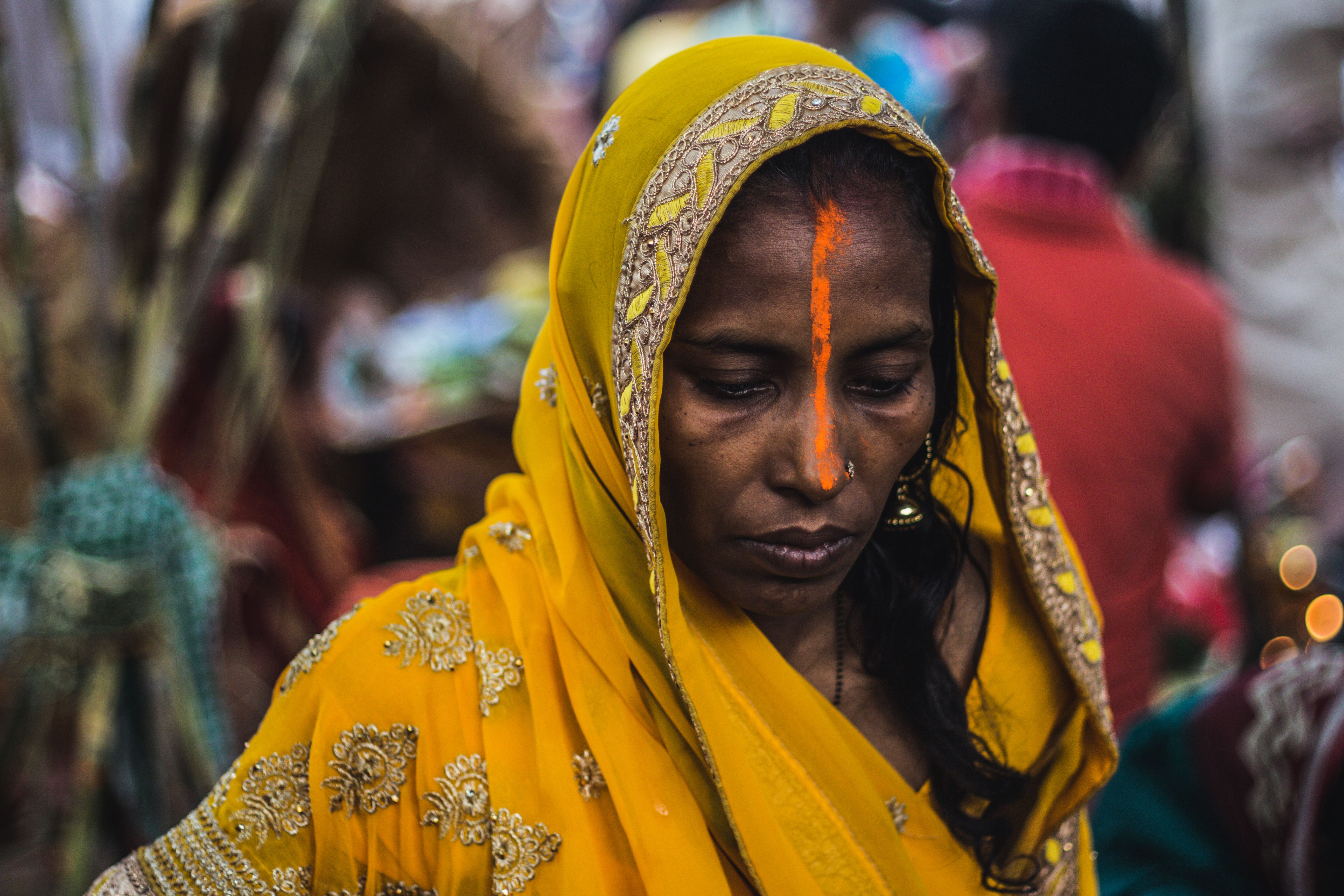A Hindu Woman Wearing a Veil · Free Stock Photo