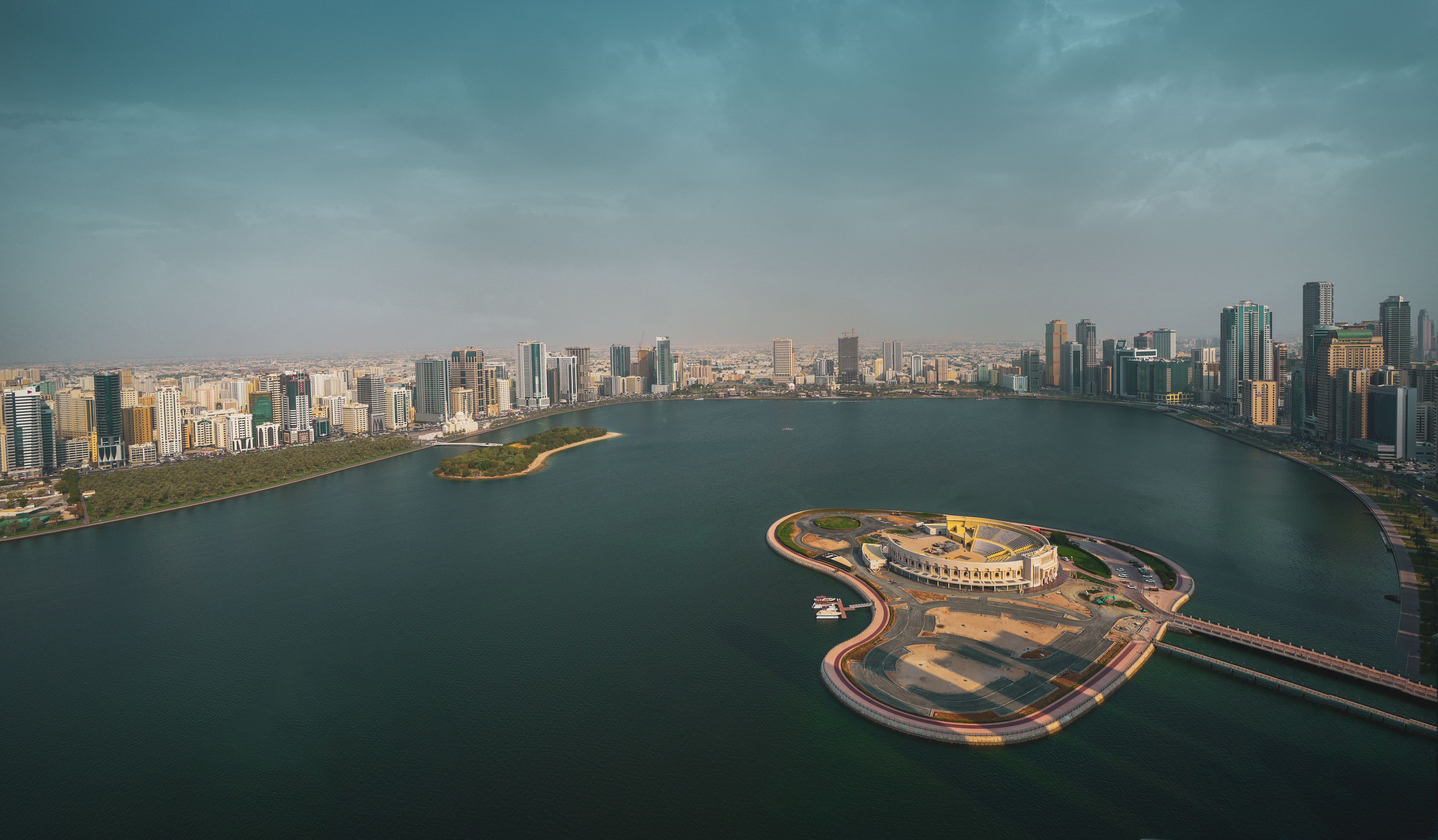 Skyscrapers behind Sea Coast in Dubai · Free Stock Photo