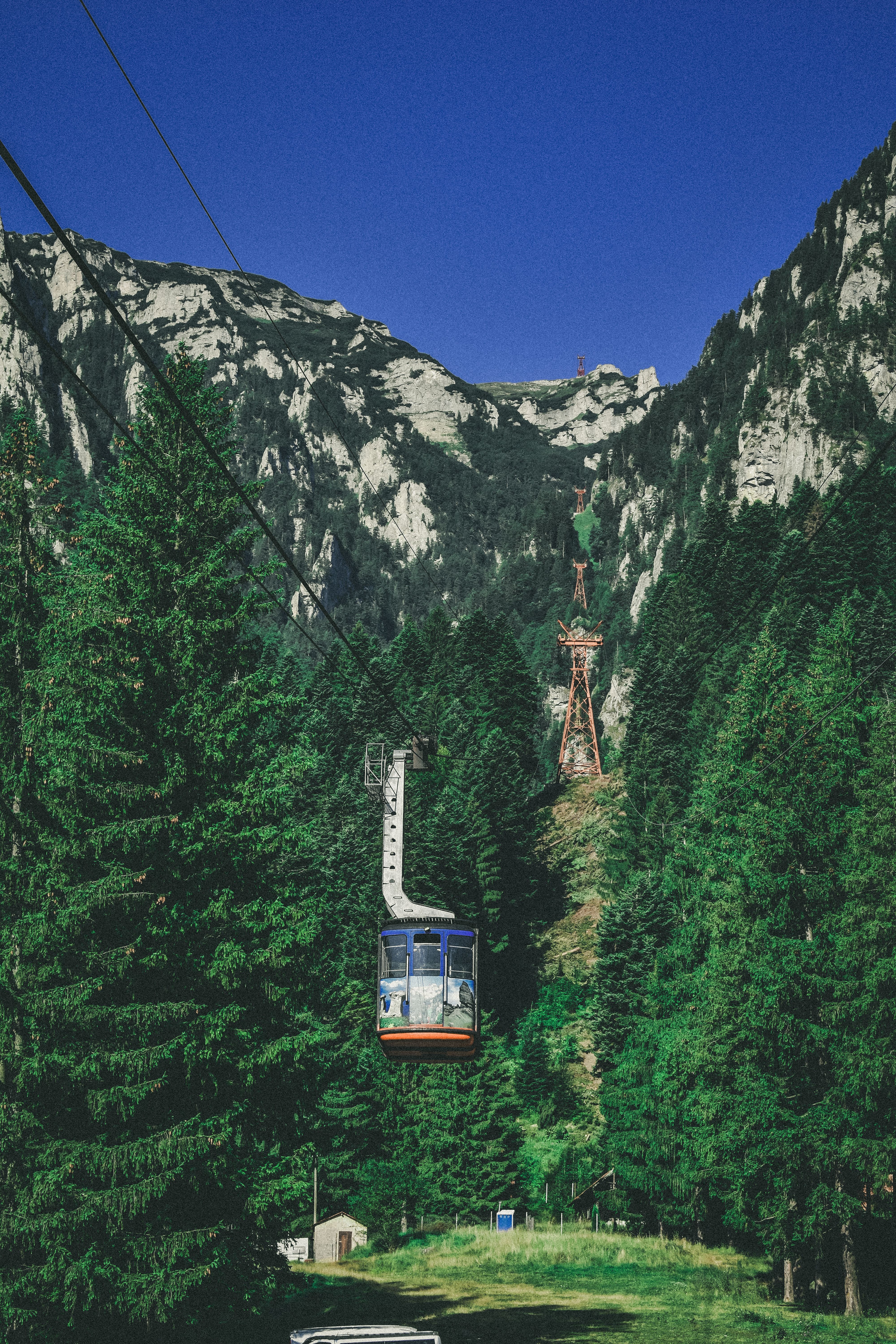 Cable Car in Forest in Mountains · Free Stock Photo