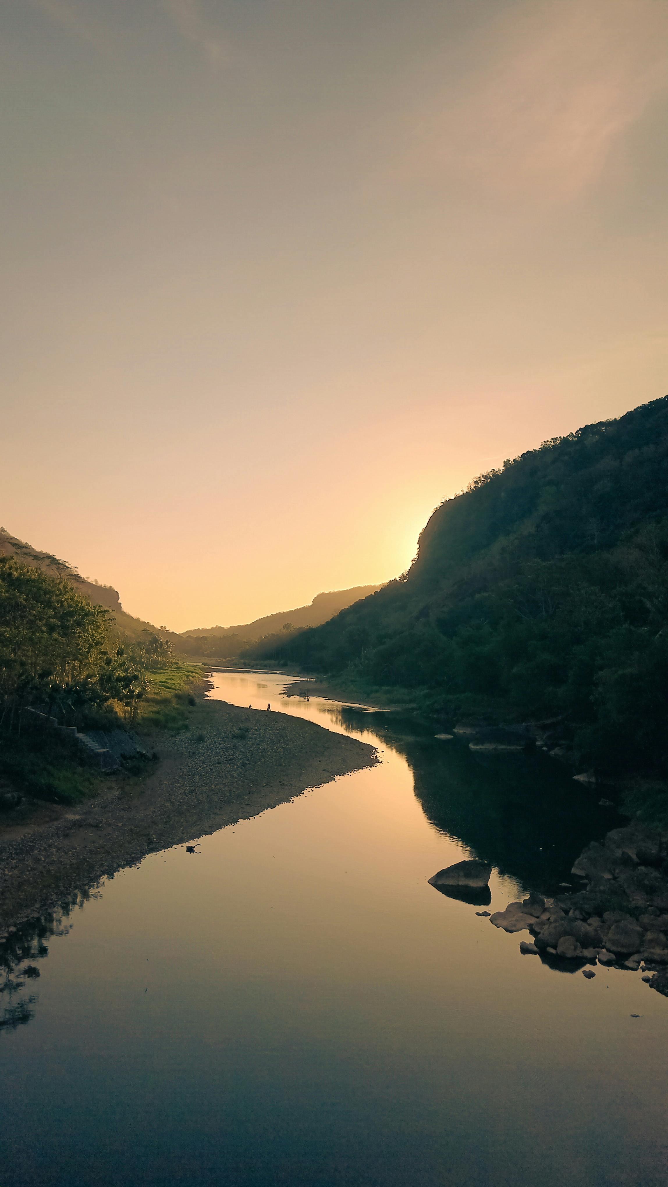 Photo of a River at Sunset · Free Stock Photo