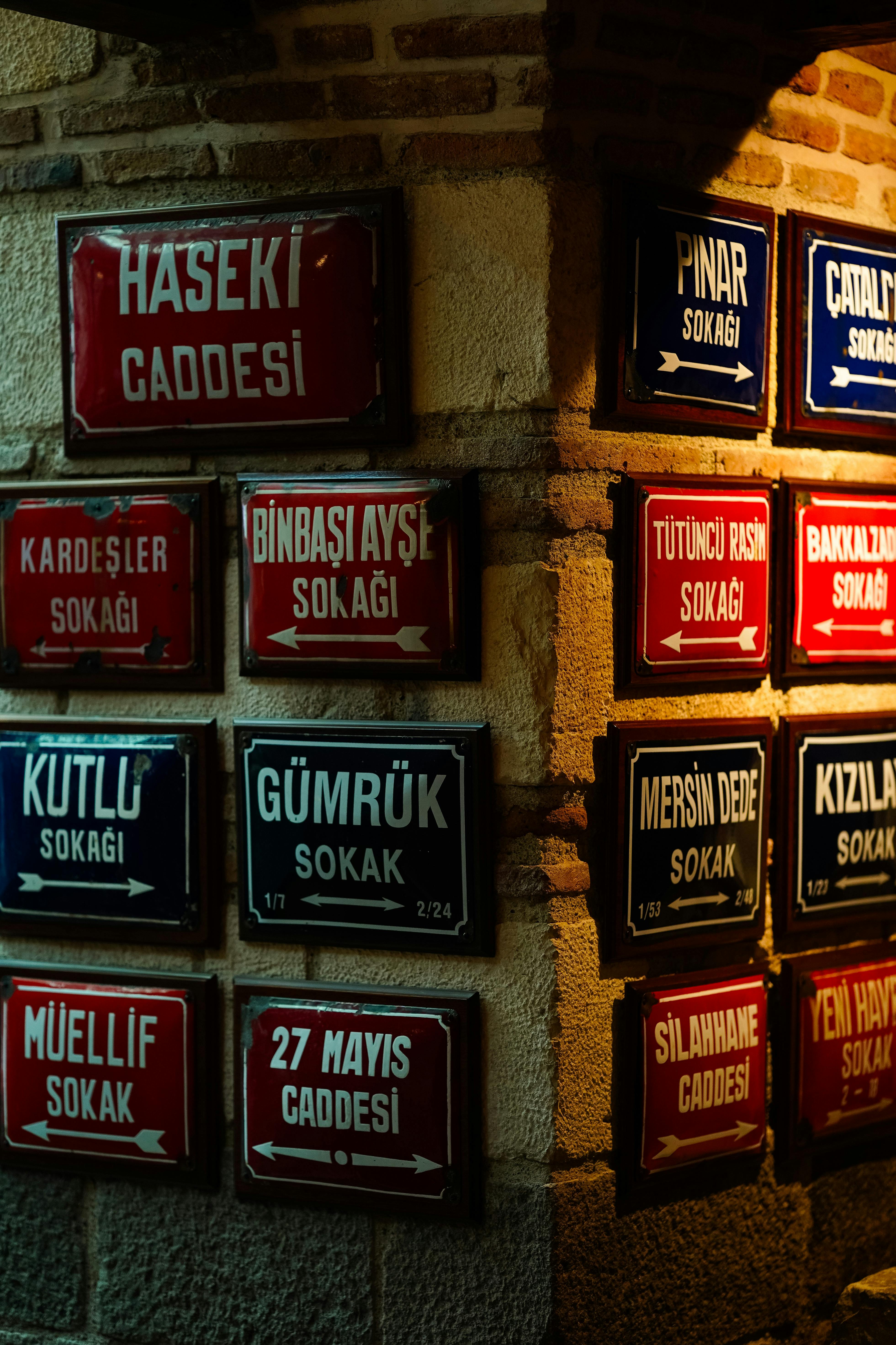 Street Signs on a Wall in Ankara · Free Stock Photo