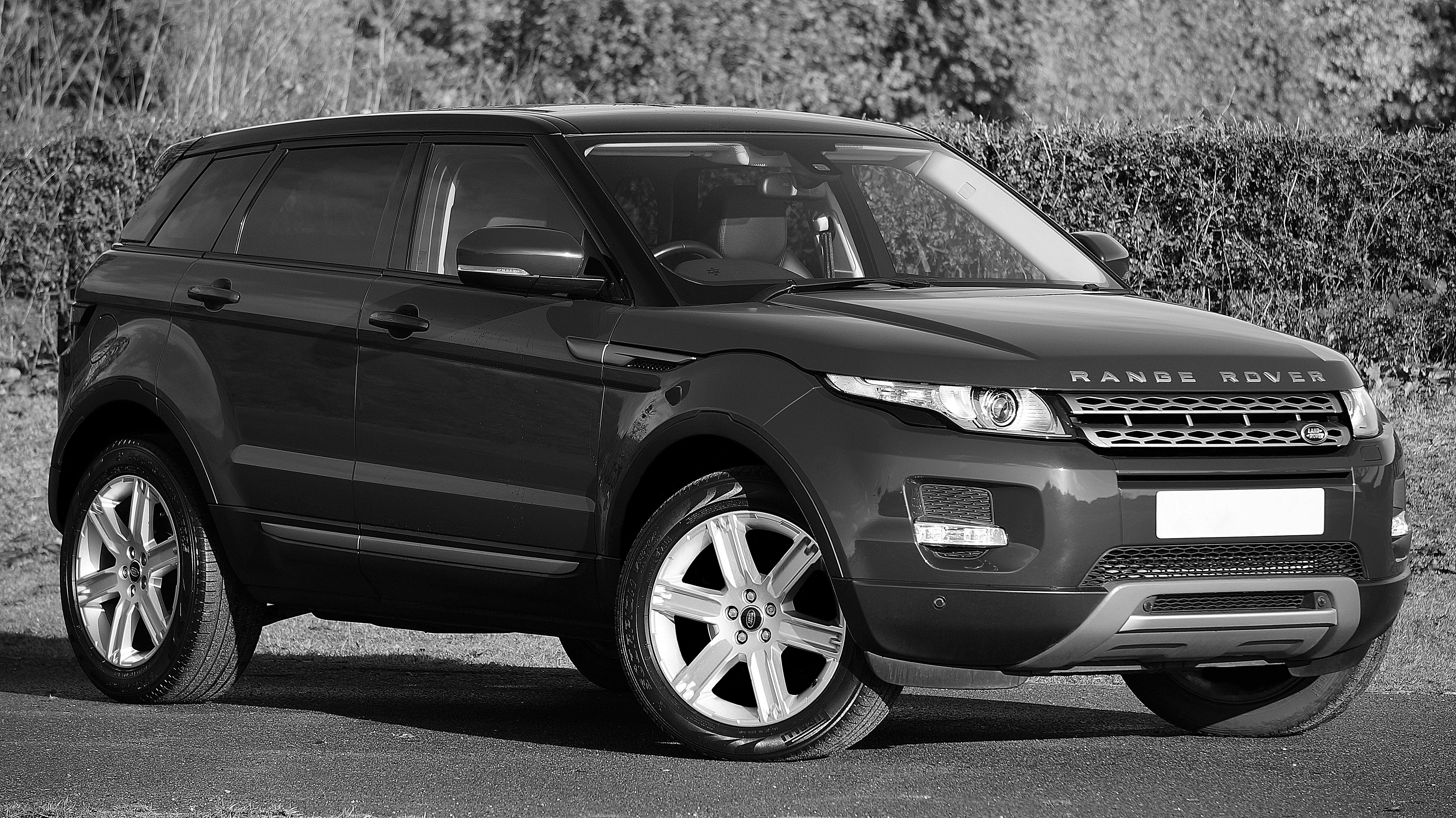 Land Rover Range Rover Suv Blanco En Carretera · Foto de stock gratuita