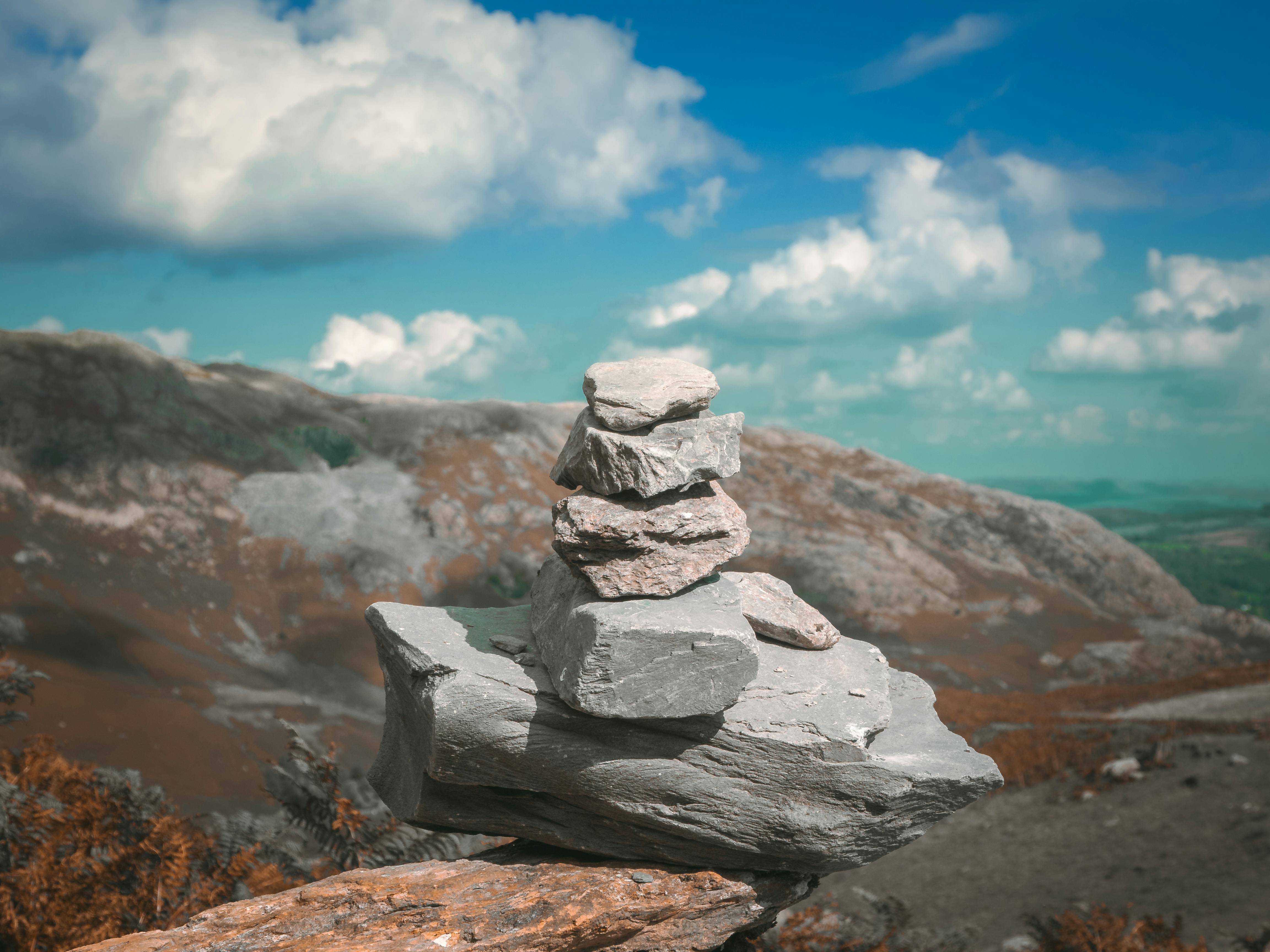Stack of Rocks on the Edge of a Cliff · Free Stock Photo