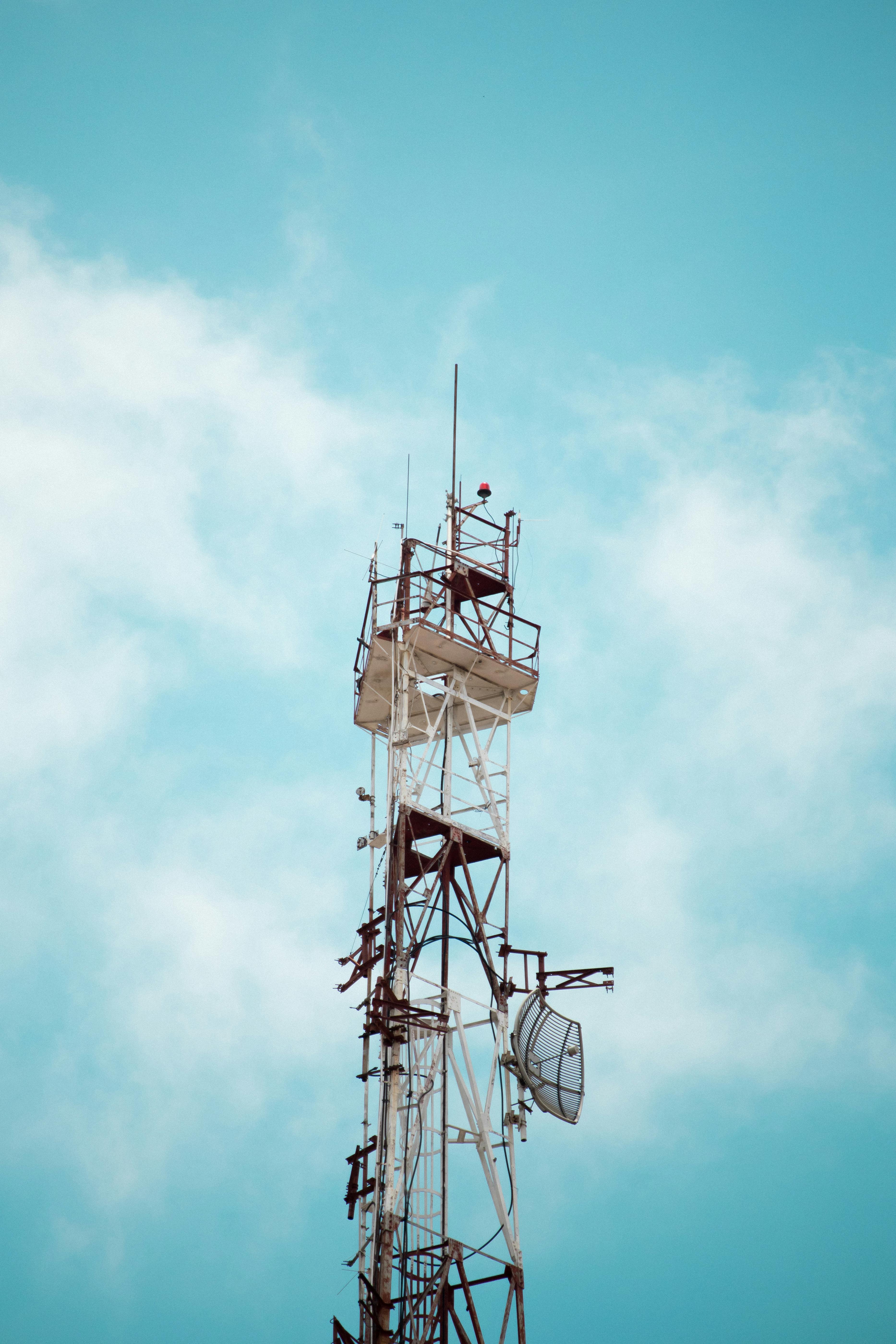 Men Working on Cell Tower · Free Stock Photo