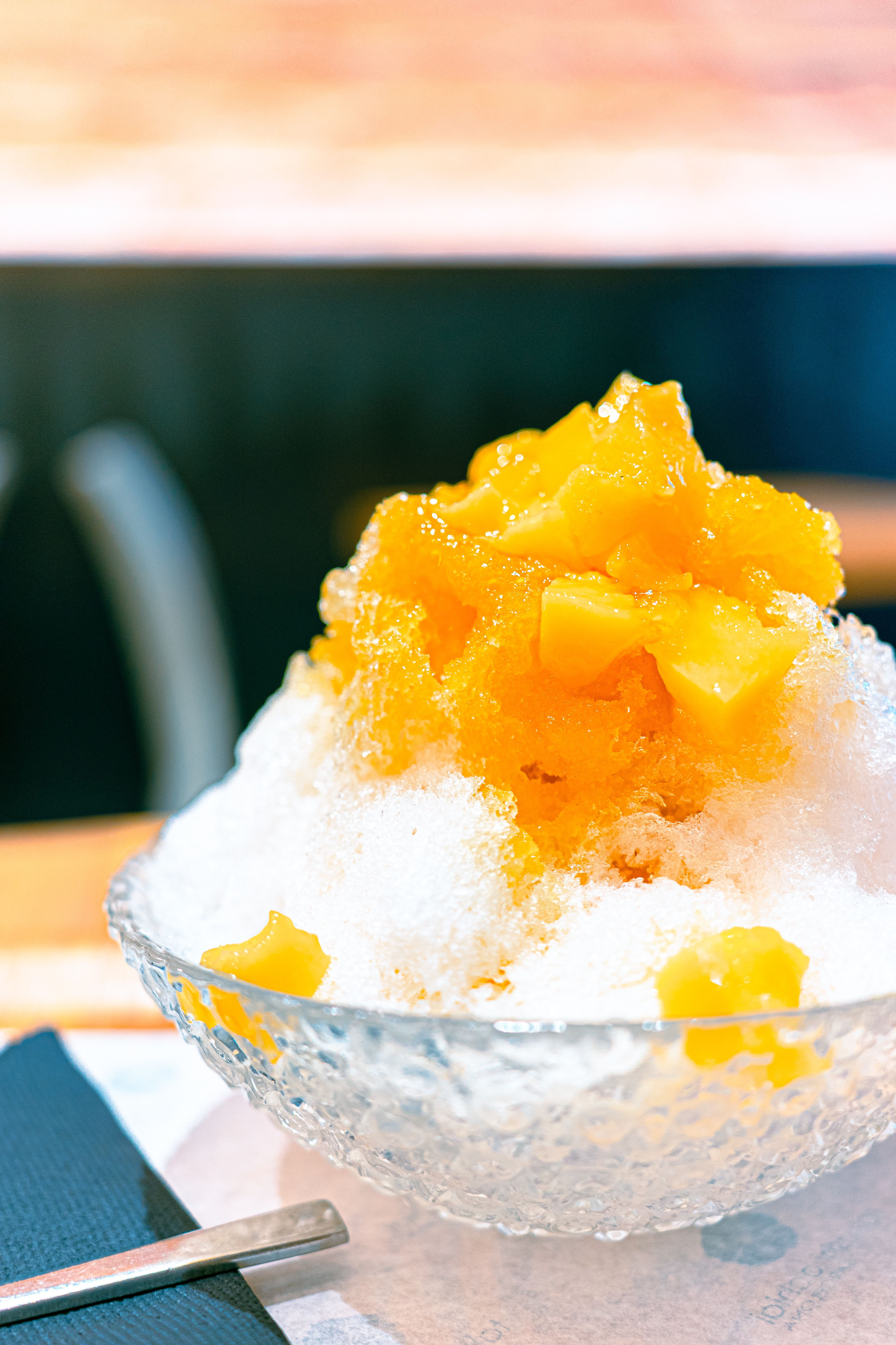 Cubes of Mango on Ice · Free Stock Photo