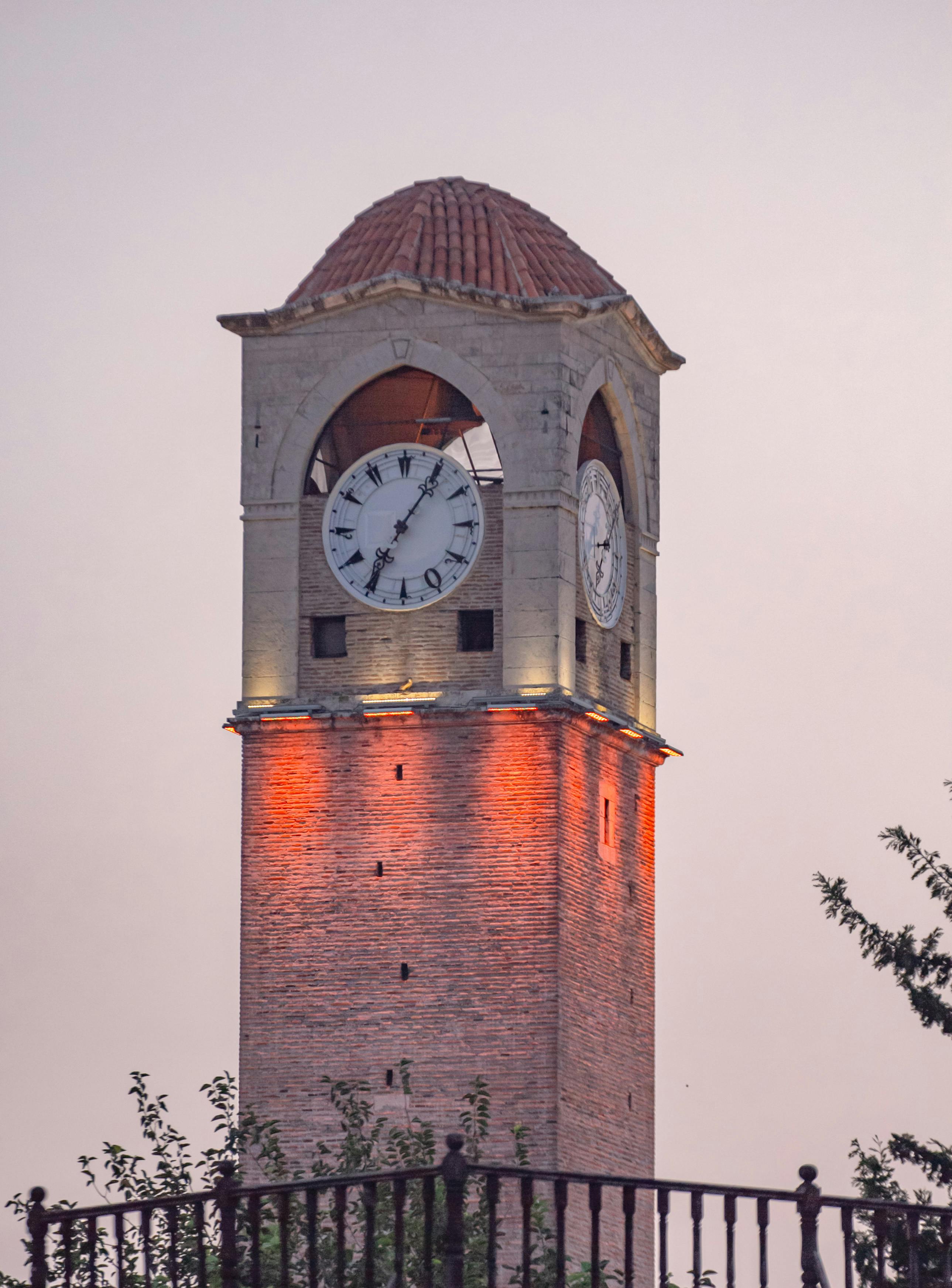Illuminated Great Clock Tower in Adan · Free Stock Photo