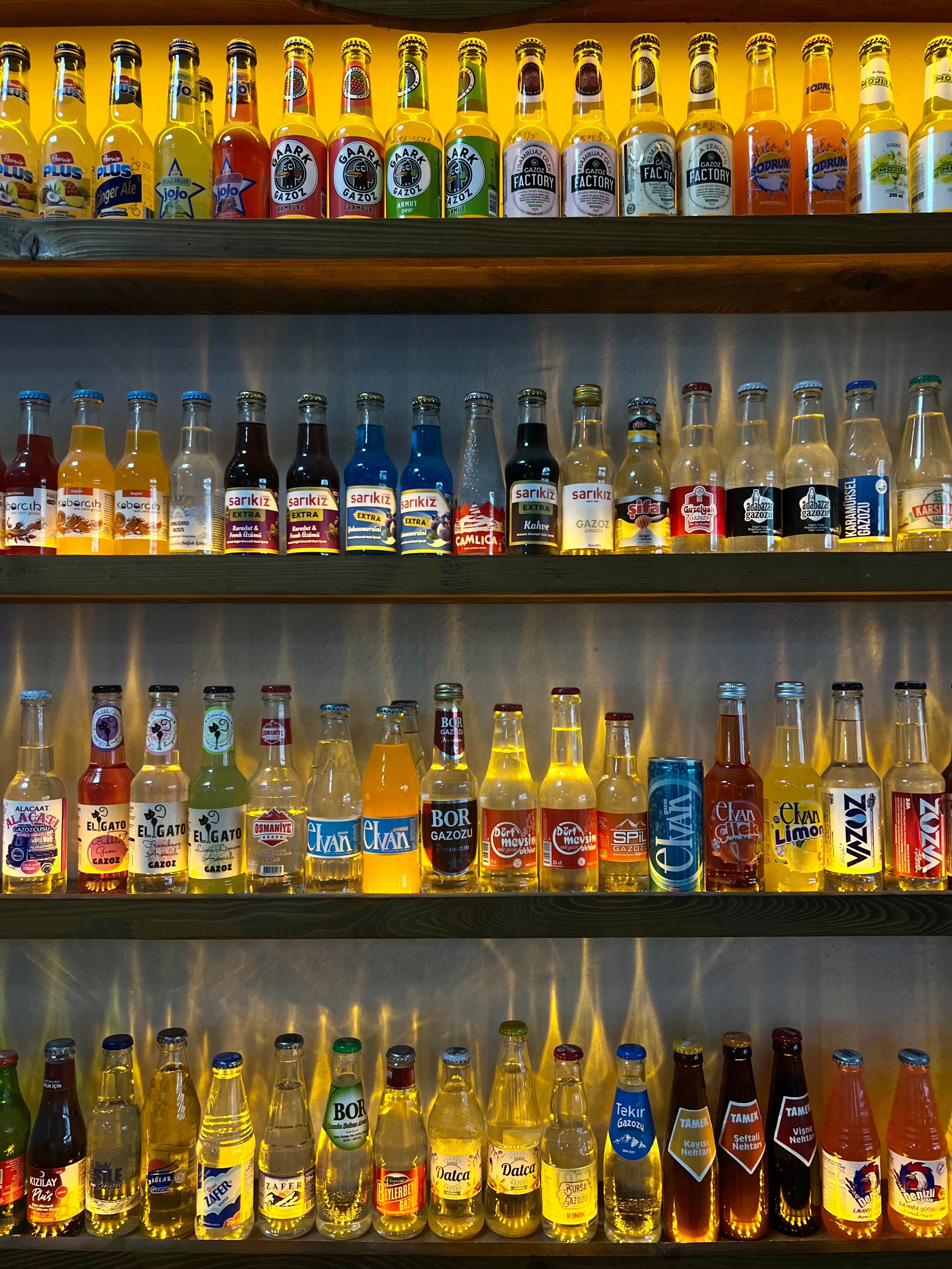 Selection of Bottled Drinks in the Shop Window · Free Stock Photo