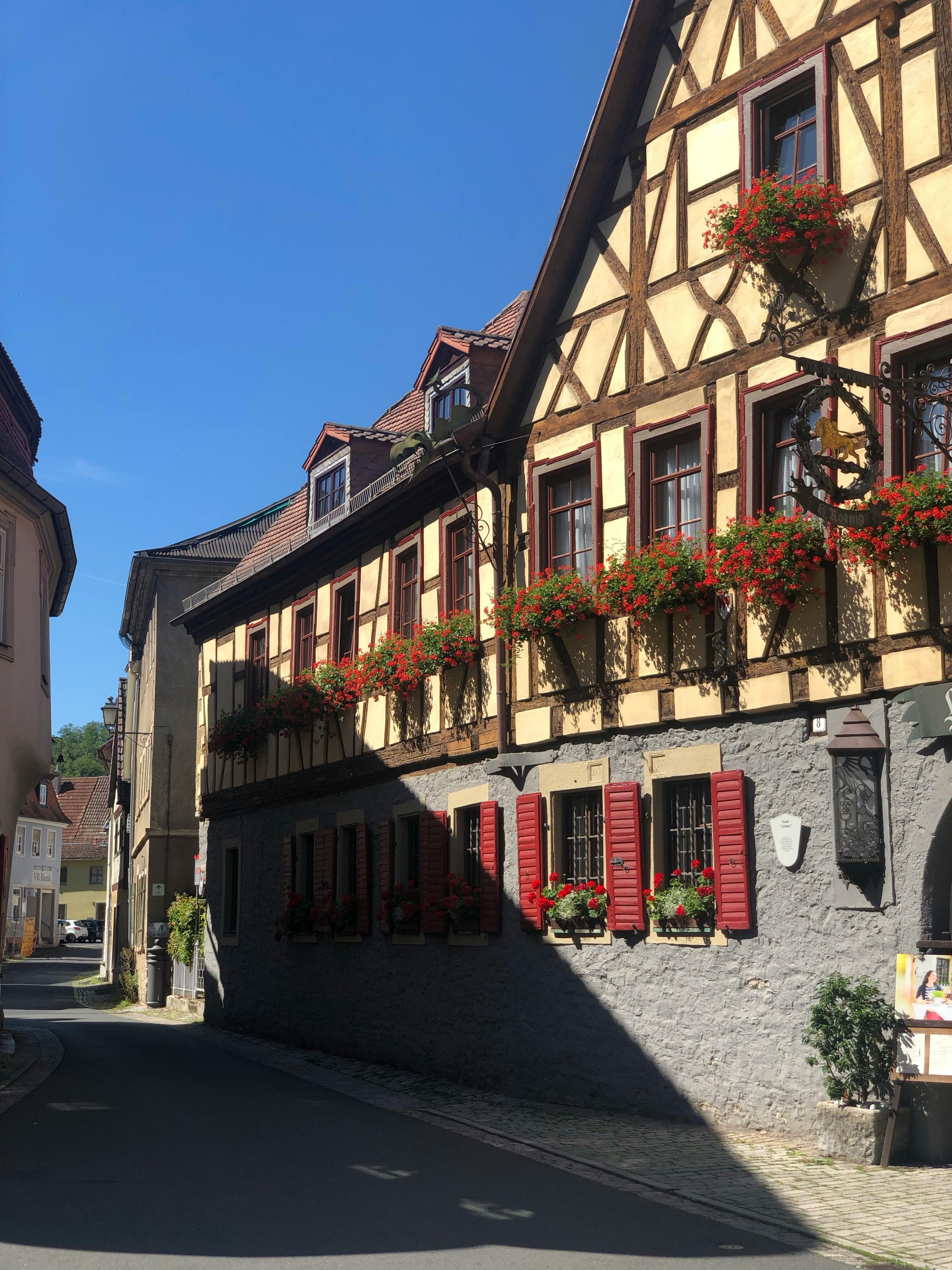 Traditional Facade of a Hotel and Restaurant in Marktbreit am Main ...