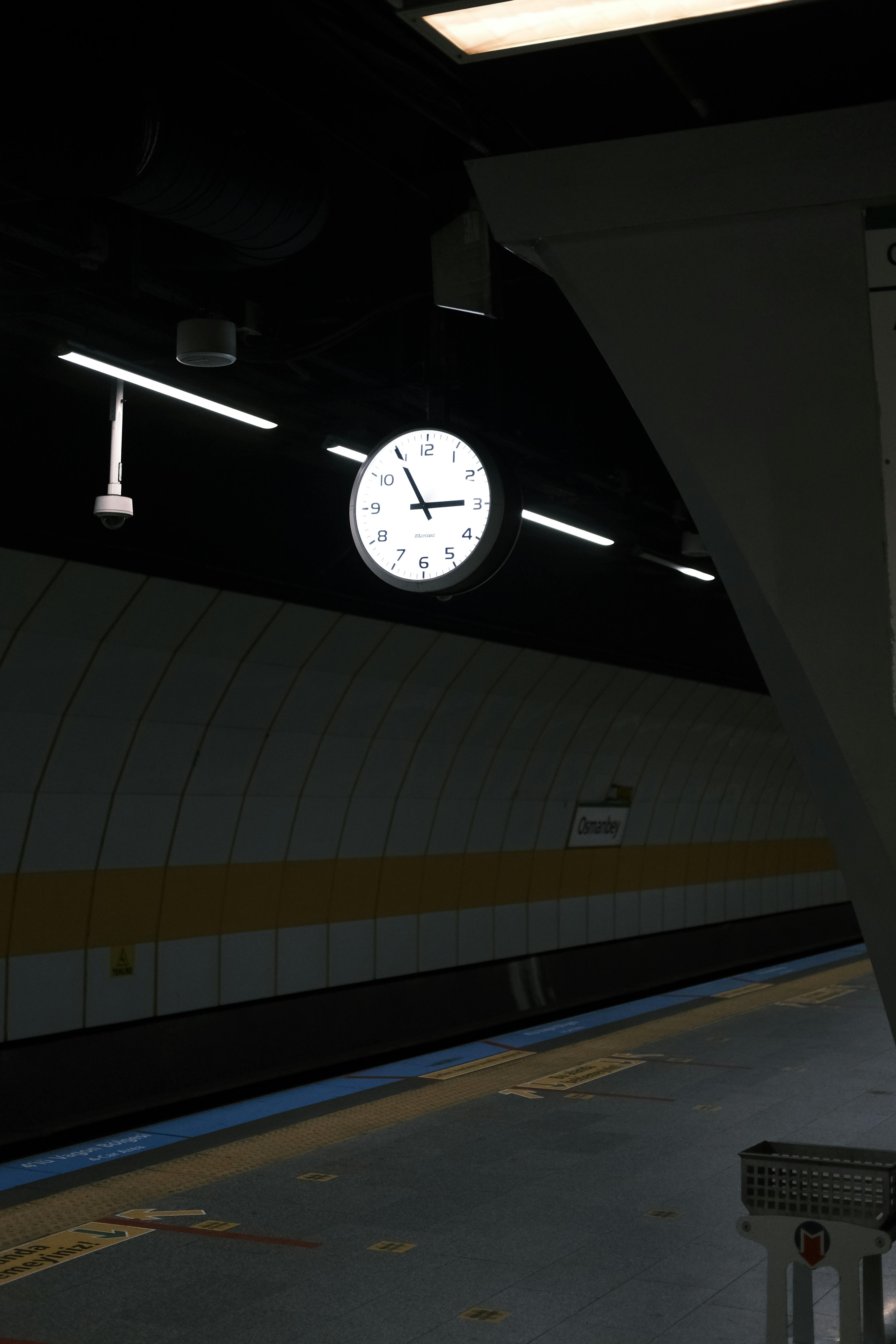 A Clock at a Subway Station · Free Stock Photo