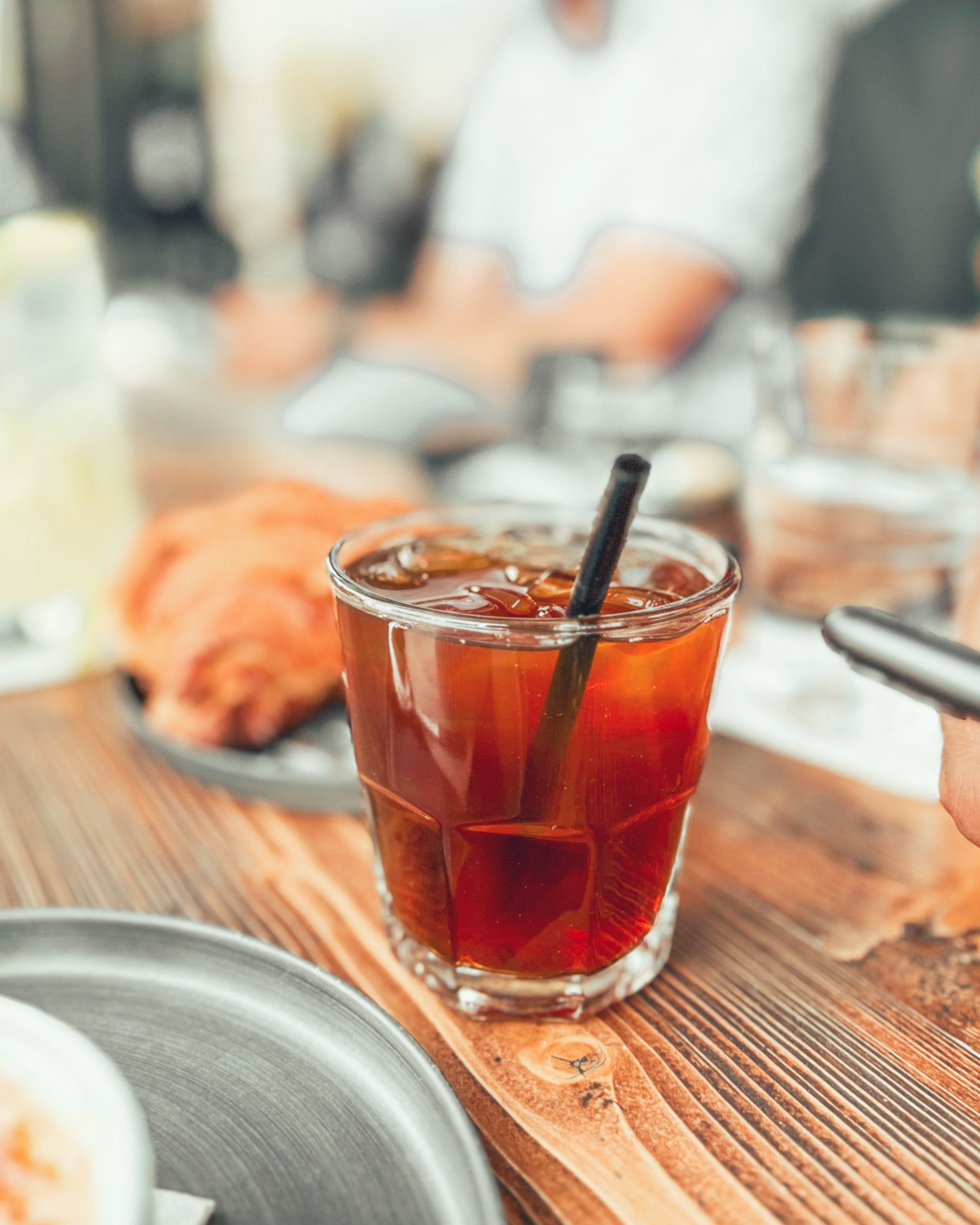 Tea with Ice and Straw · Free Stock Photo