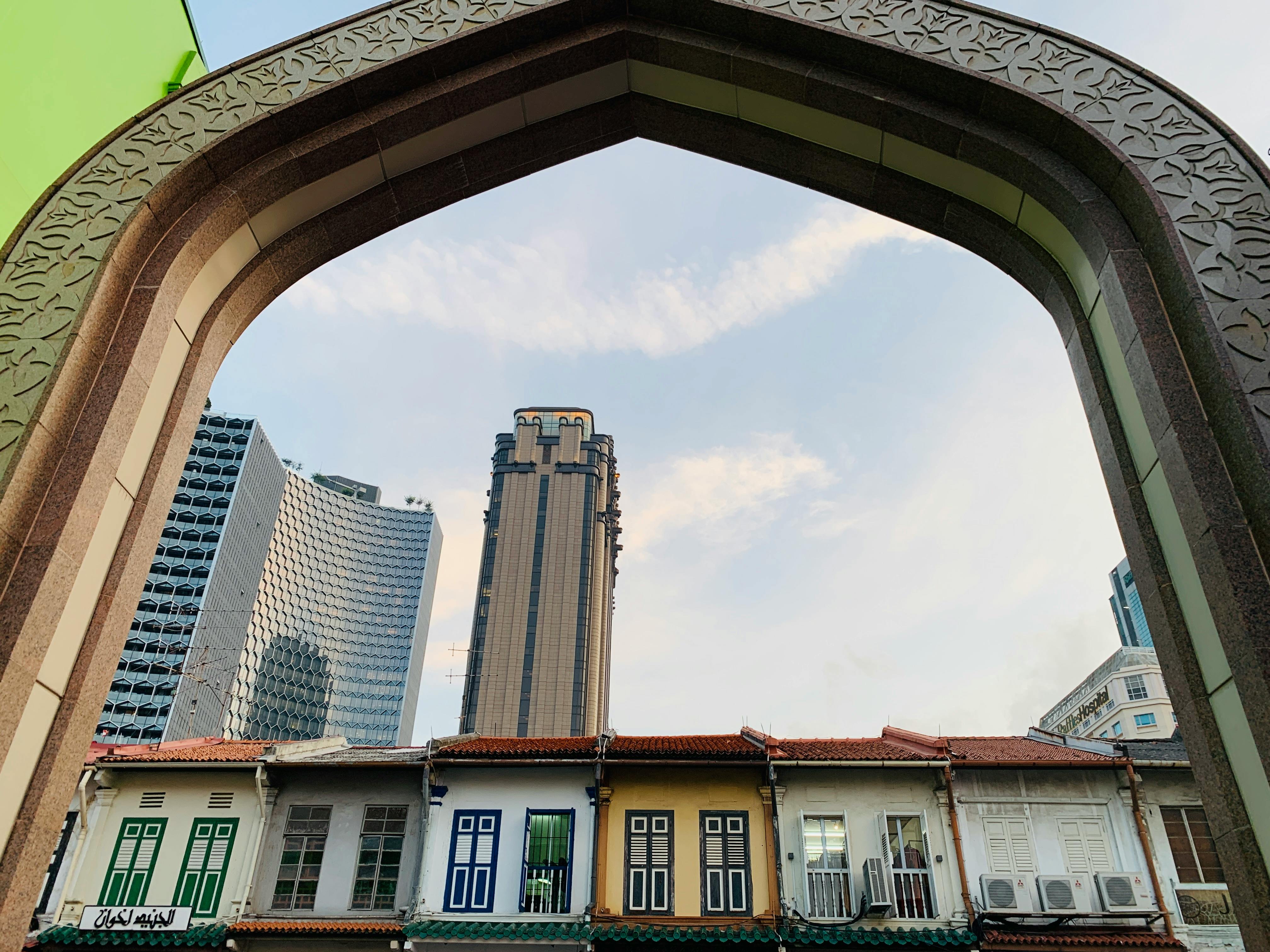 Parkview Square Skyscraper seen through Gate in Singapore · Free Stock ...