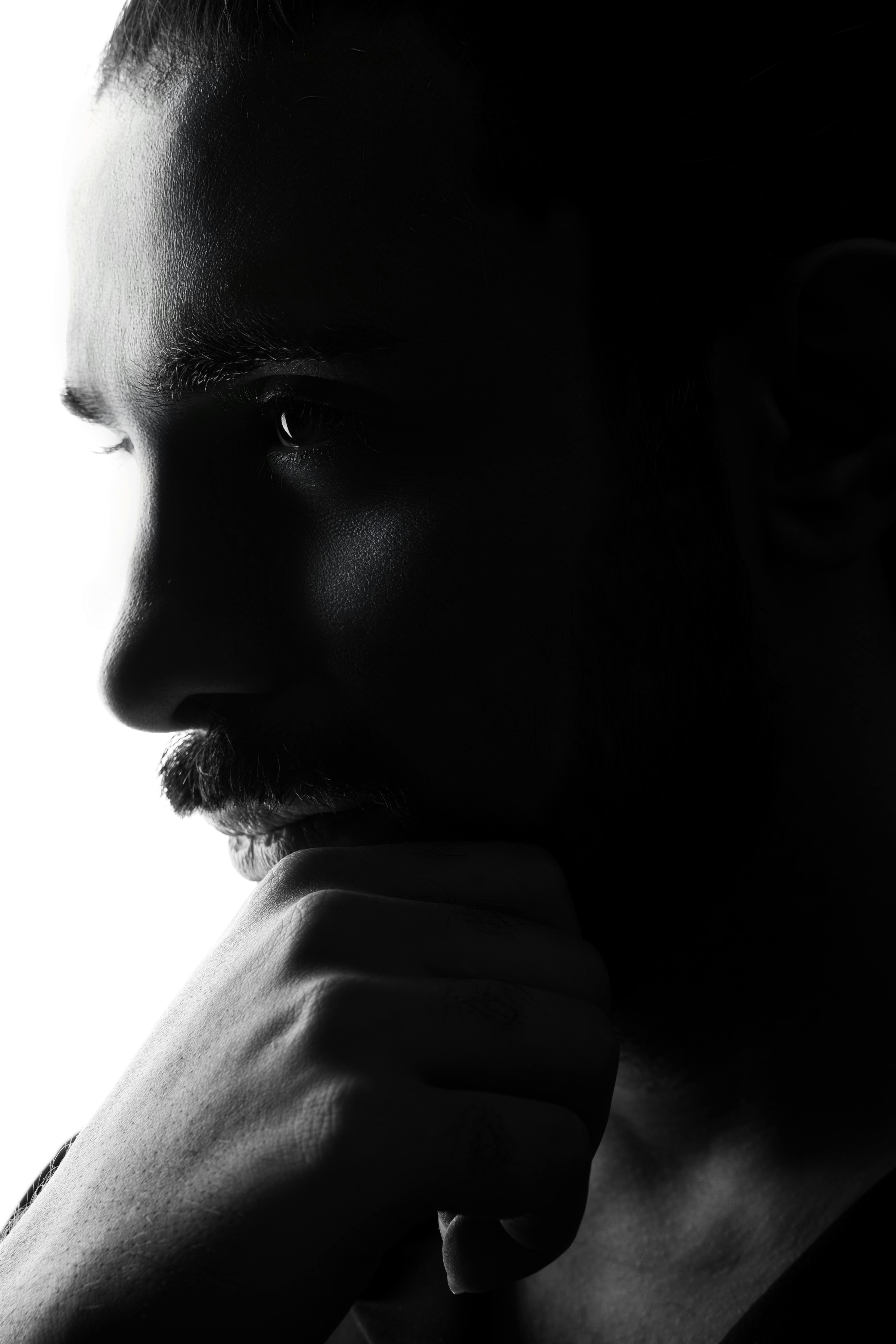 Man Face in Shadow · Free Stock Photo