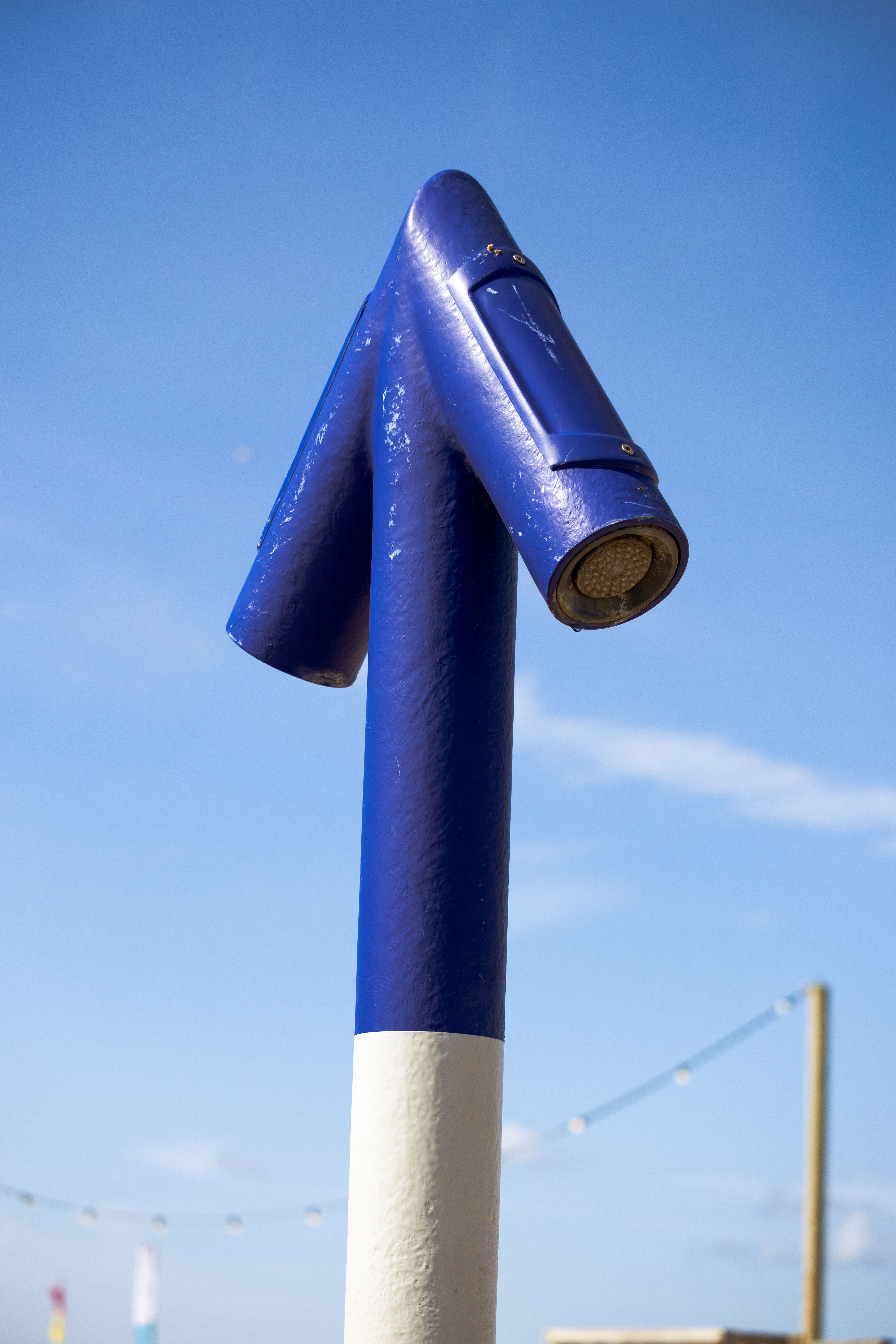 A White and Blue Pole · Free Stock Photo