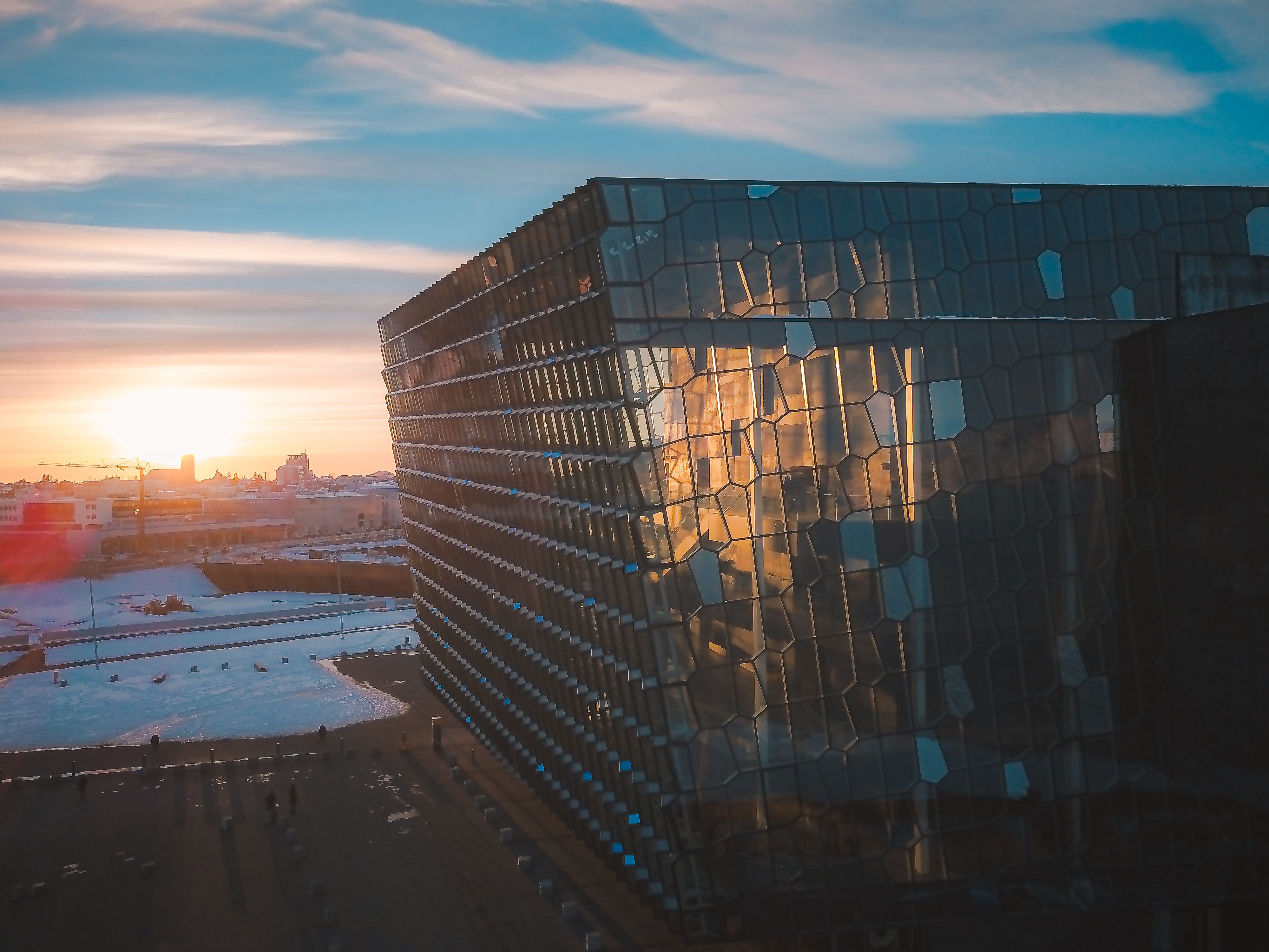 Exterior of a Modern Building at Sunset · Free Stock Photo