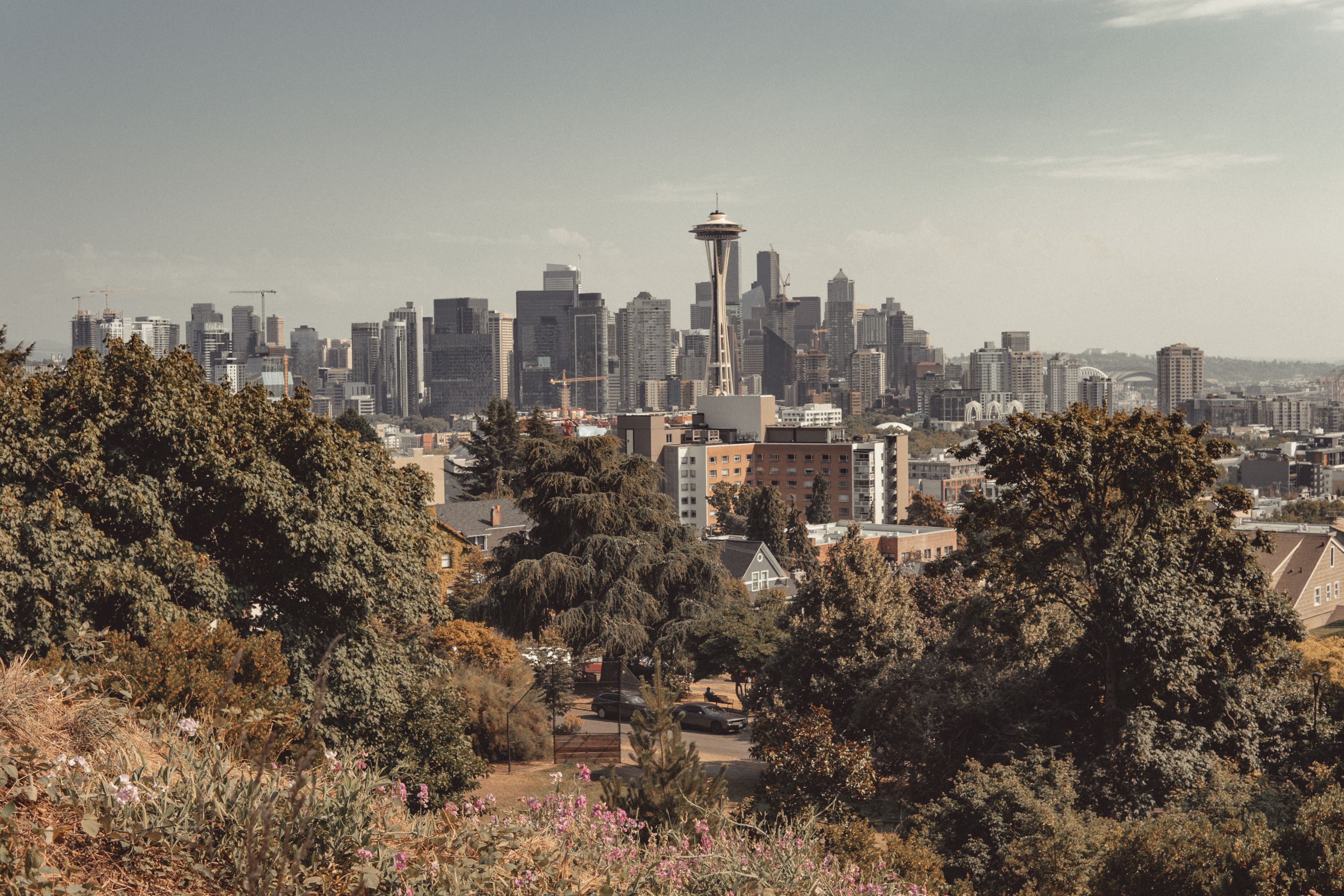 Seattle Cityscape with Space Needle · Free Stock Photo