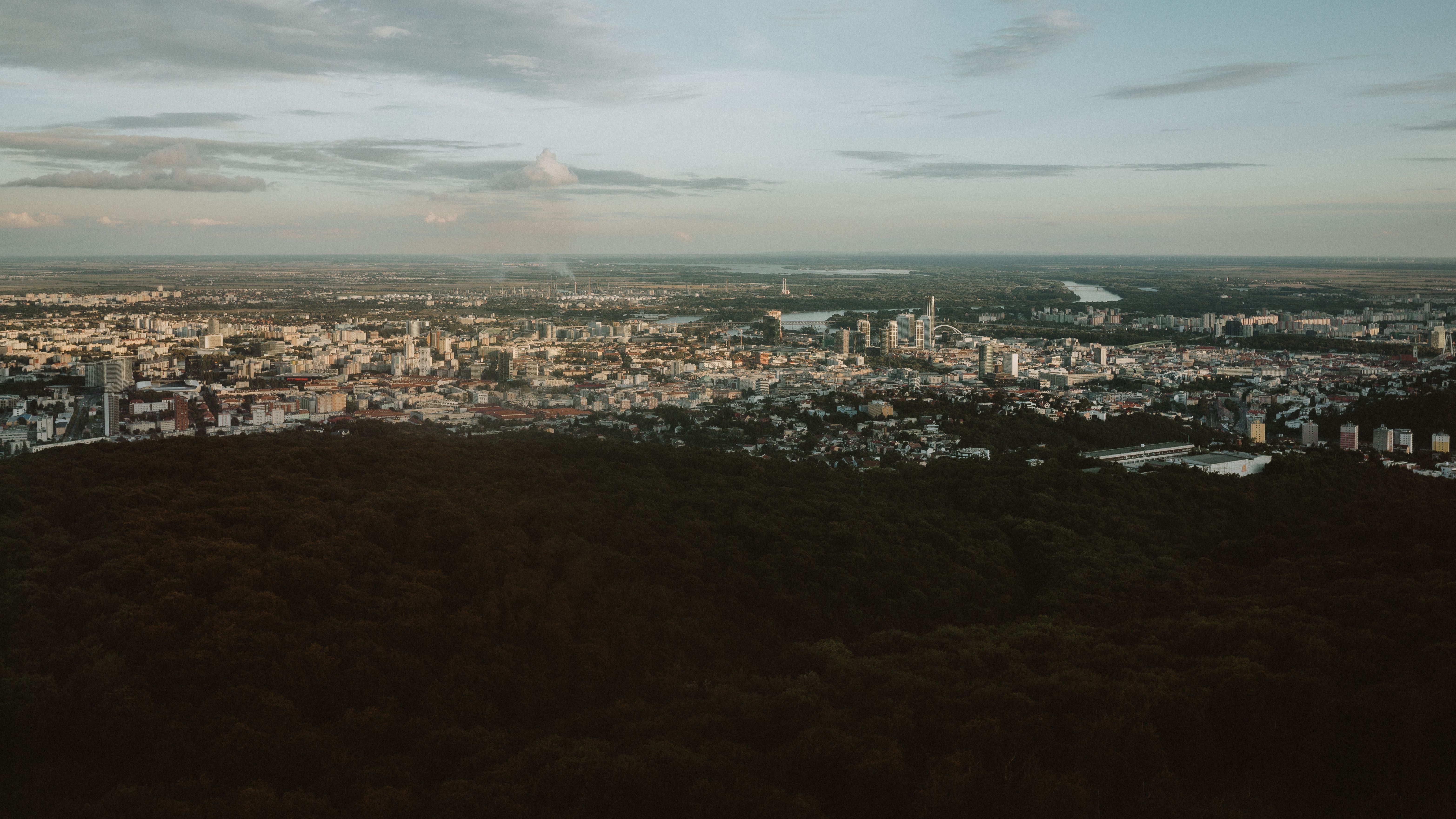 Aerial View of a City Skyline · Free Stock Photo