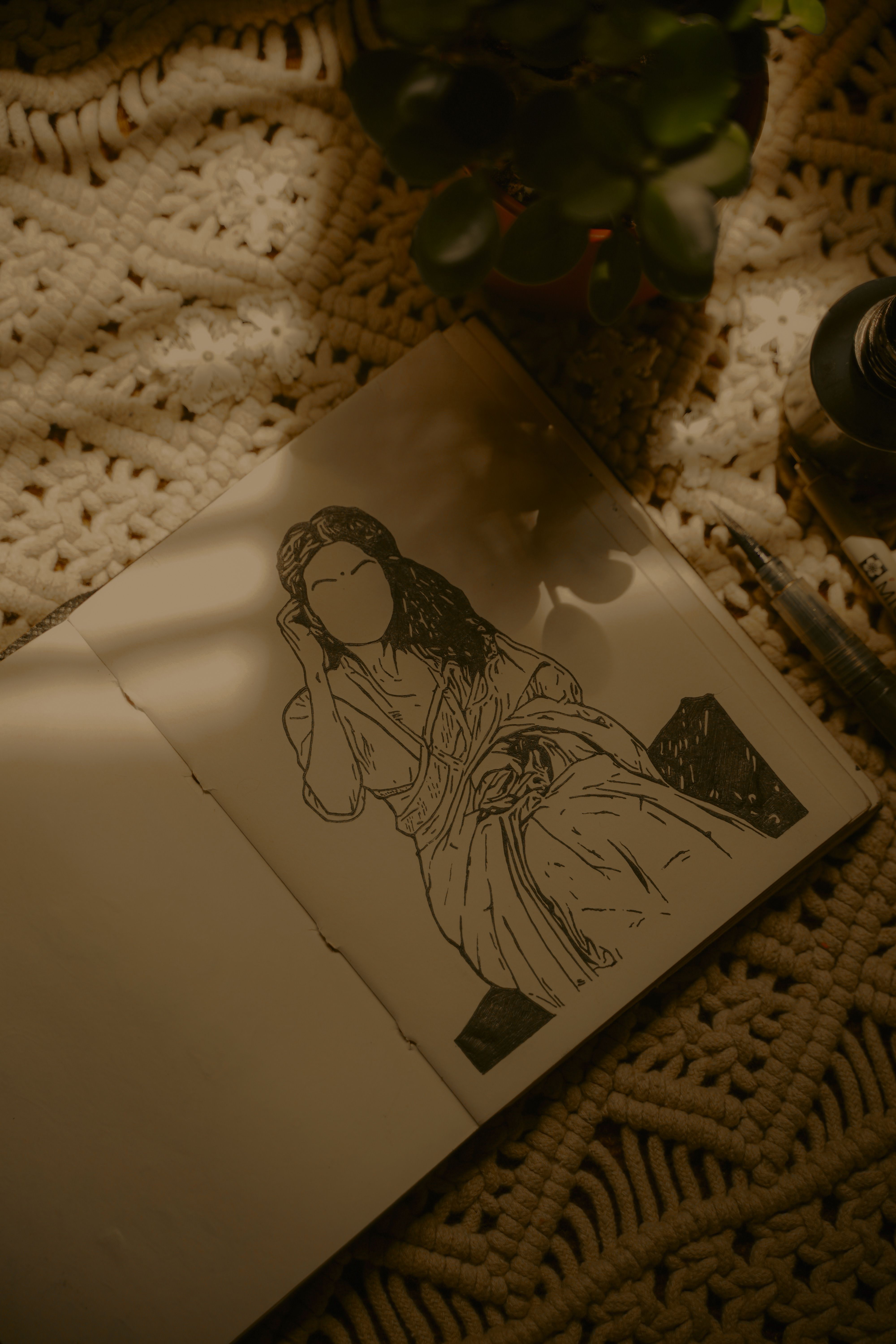 Notebook with Drawing · Free Stock Photo